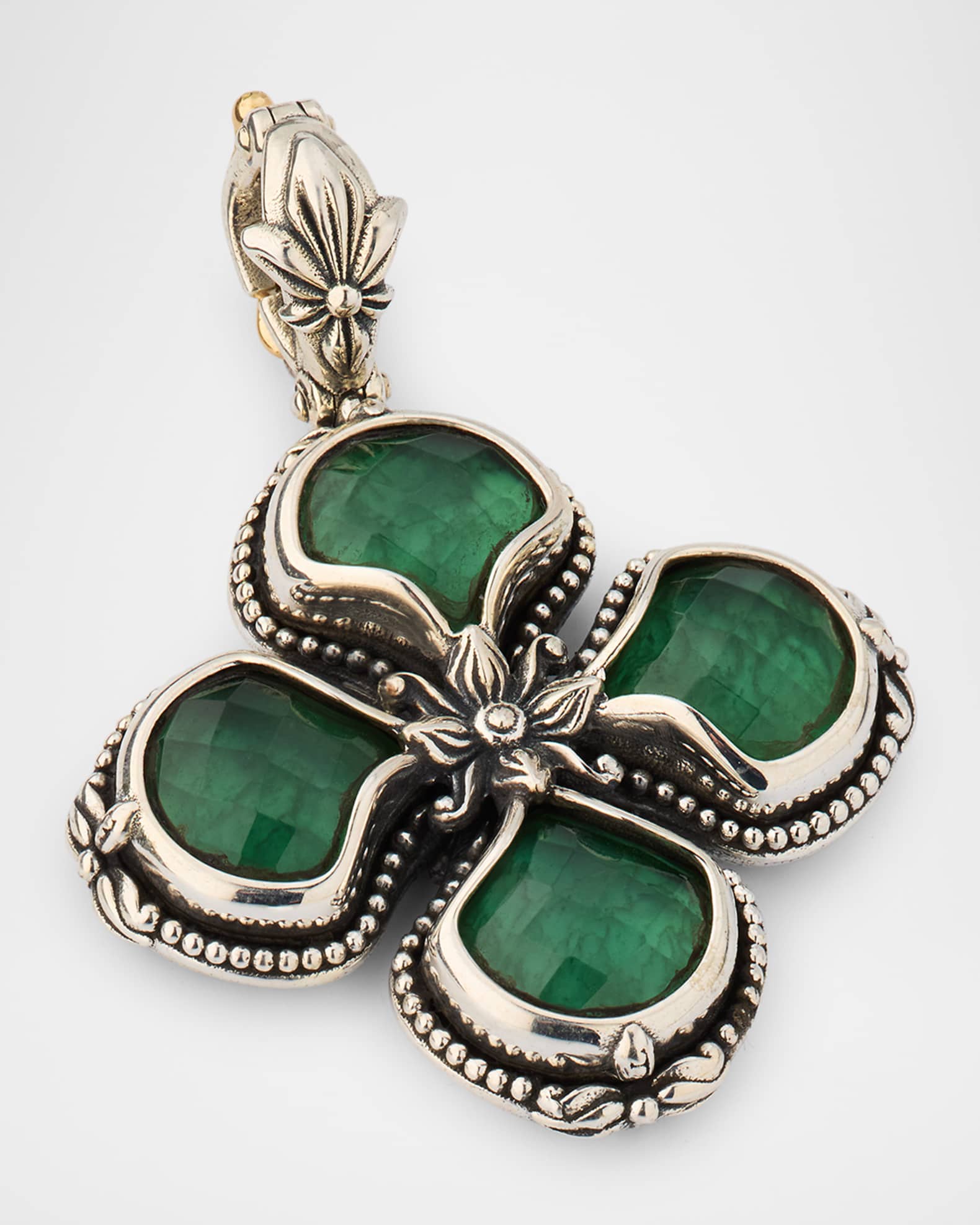 Konstantino Ivy Two-Tone Avernturine and Mother-Of-Pearl Charm Enhancer ...