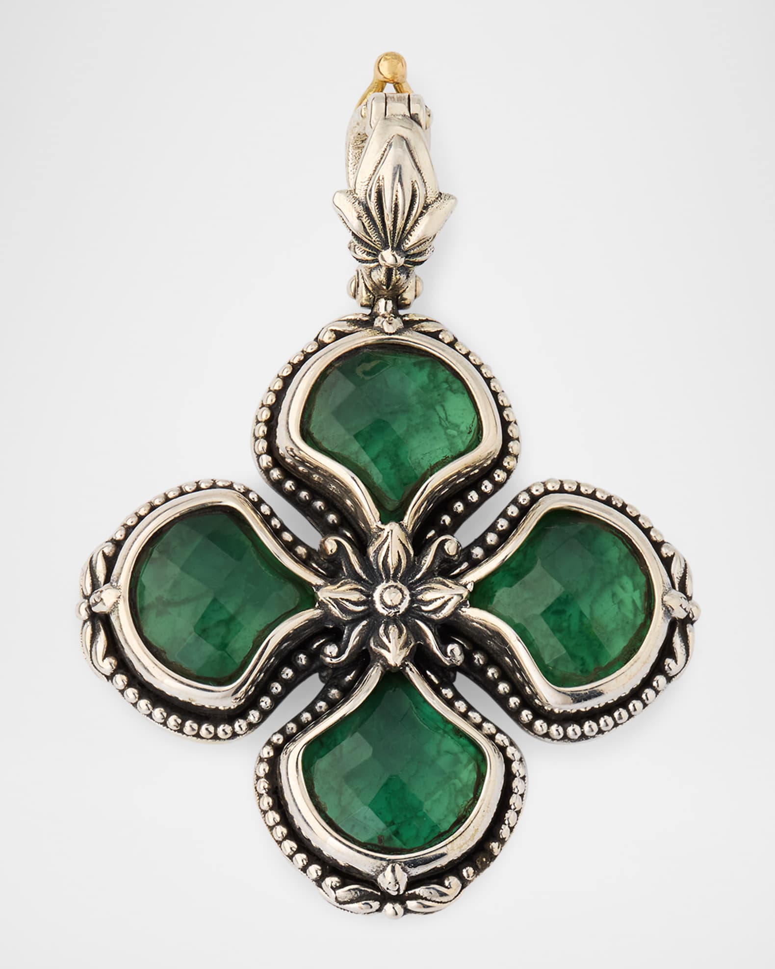 Konstantino Ivy Two-Tone Avernturine and Mother-Of-Pearl Charm Enhancer ...