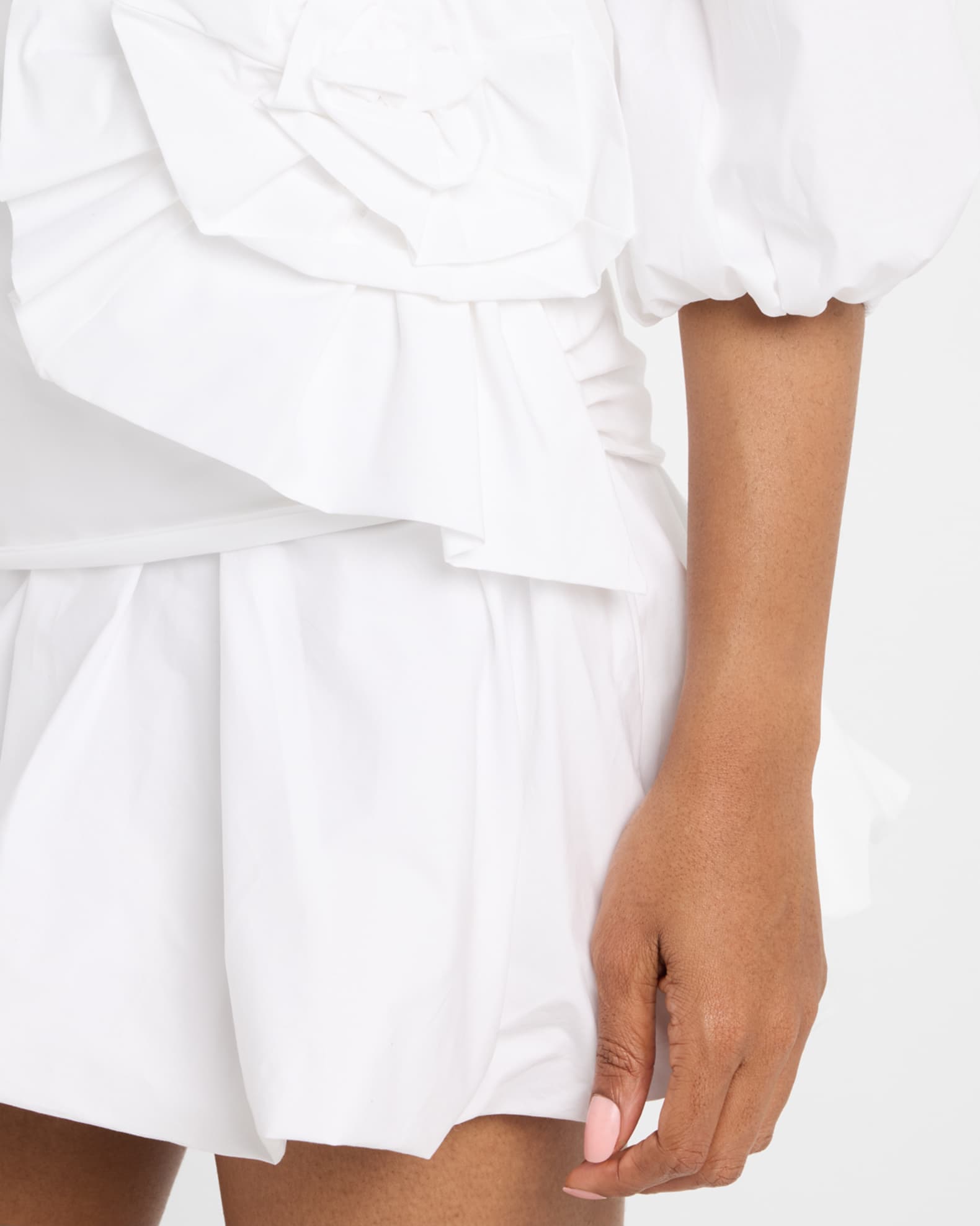 Chiara Boni La Petite Robe Flower Ruffle Bubble Mini Dress | Neiman Marcus