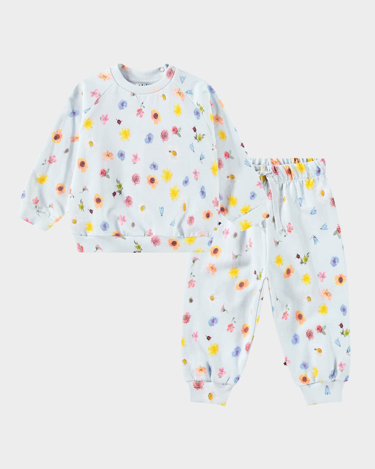 Girl's Floral-Print Sweat Set | Neiman Marcus