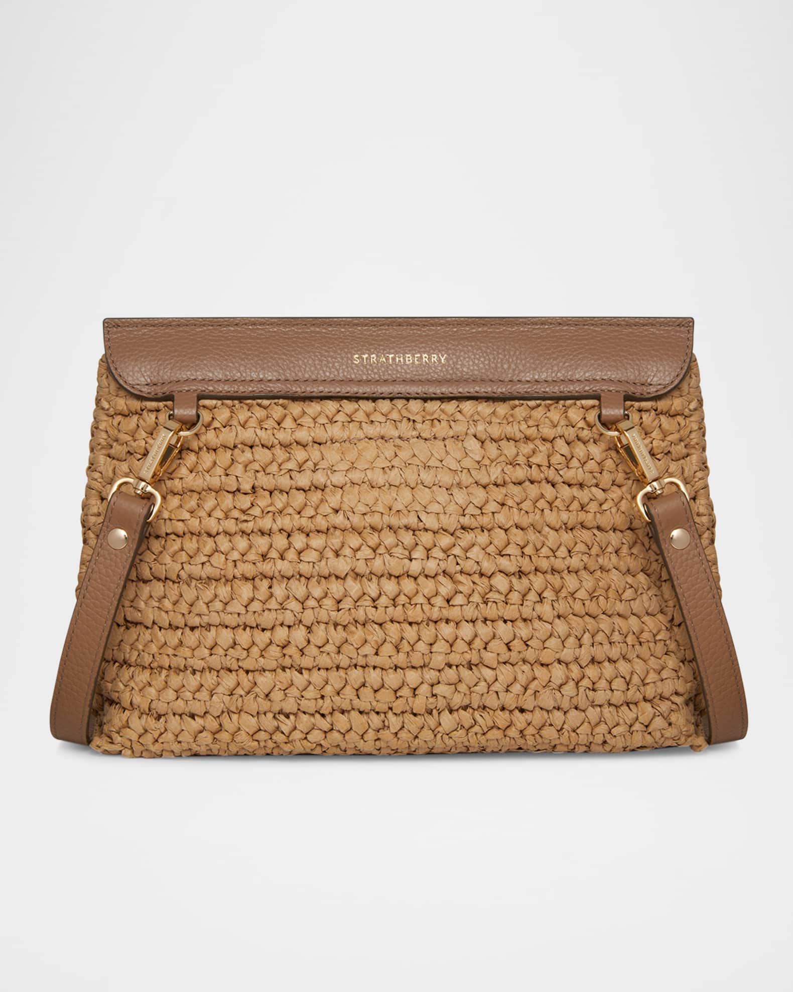 STRATHBERRY Stylist Raffia Crossbody Bag | Neiman Marcus