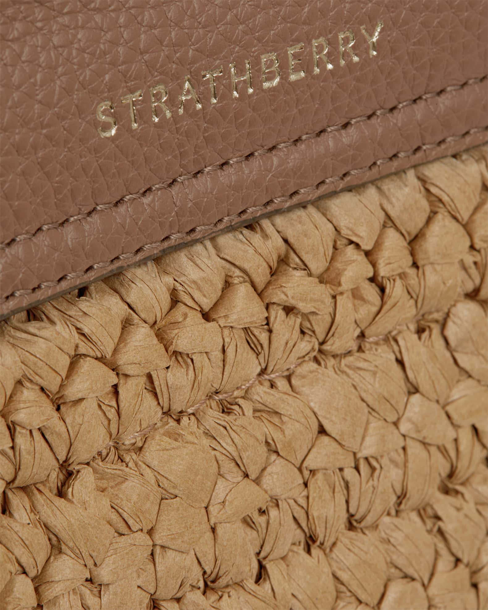 STRATHBERRY Stylist Raffia Crossbody Bag | Neiman Marcus