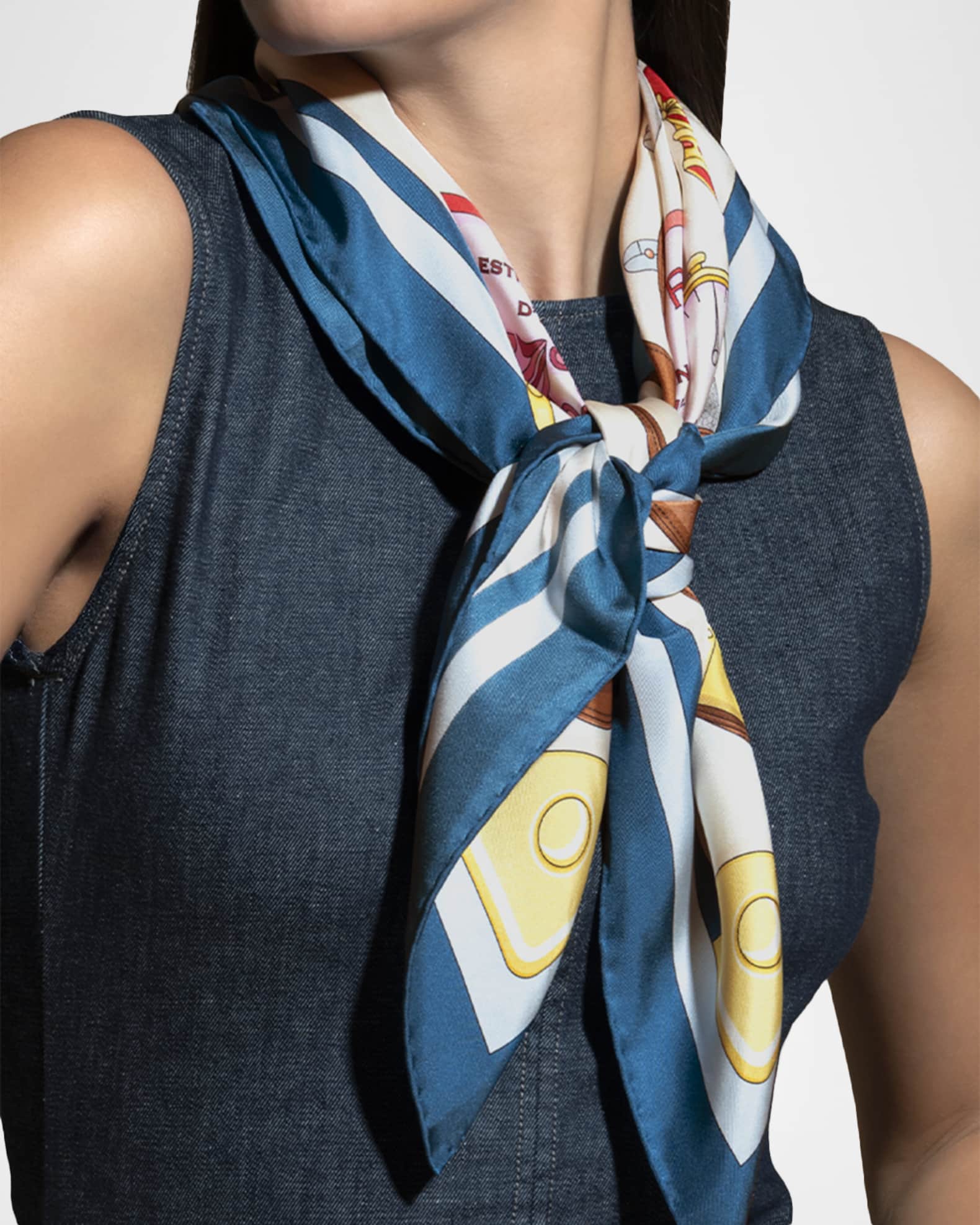 Franzi Printed Silk Twill Square Scarf | Neiman Marcus