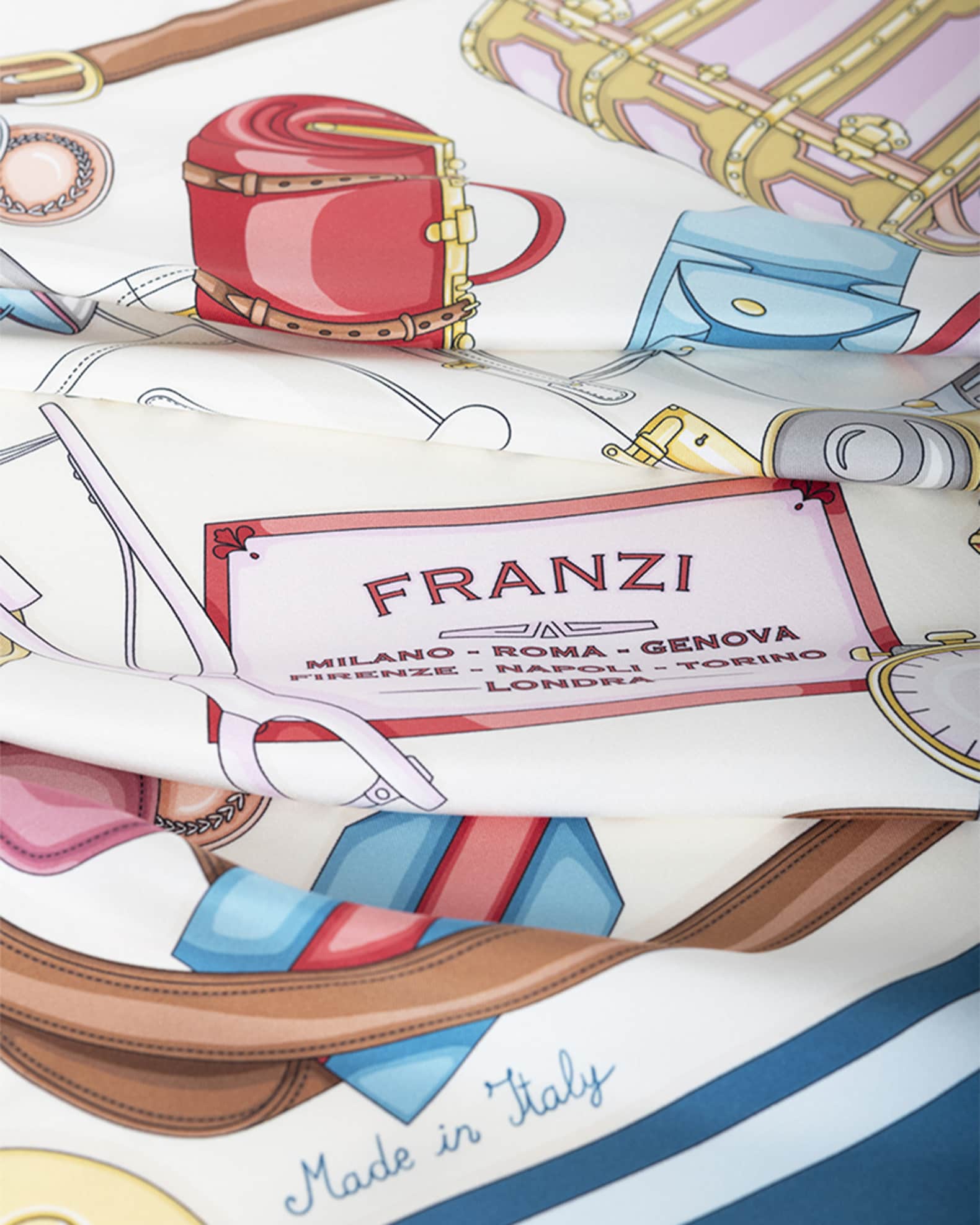 Franzi Printed Silk Twill Square Scarf | Neiman Marcus