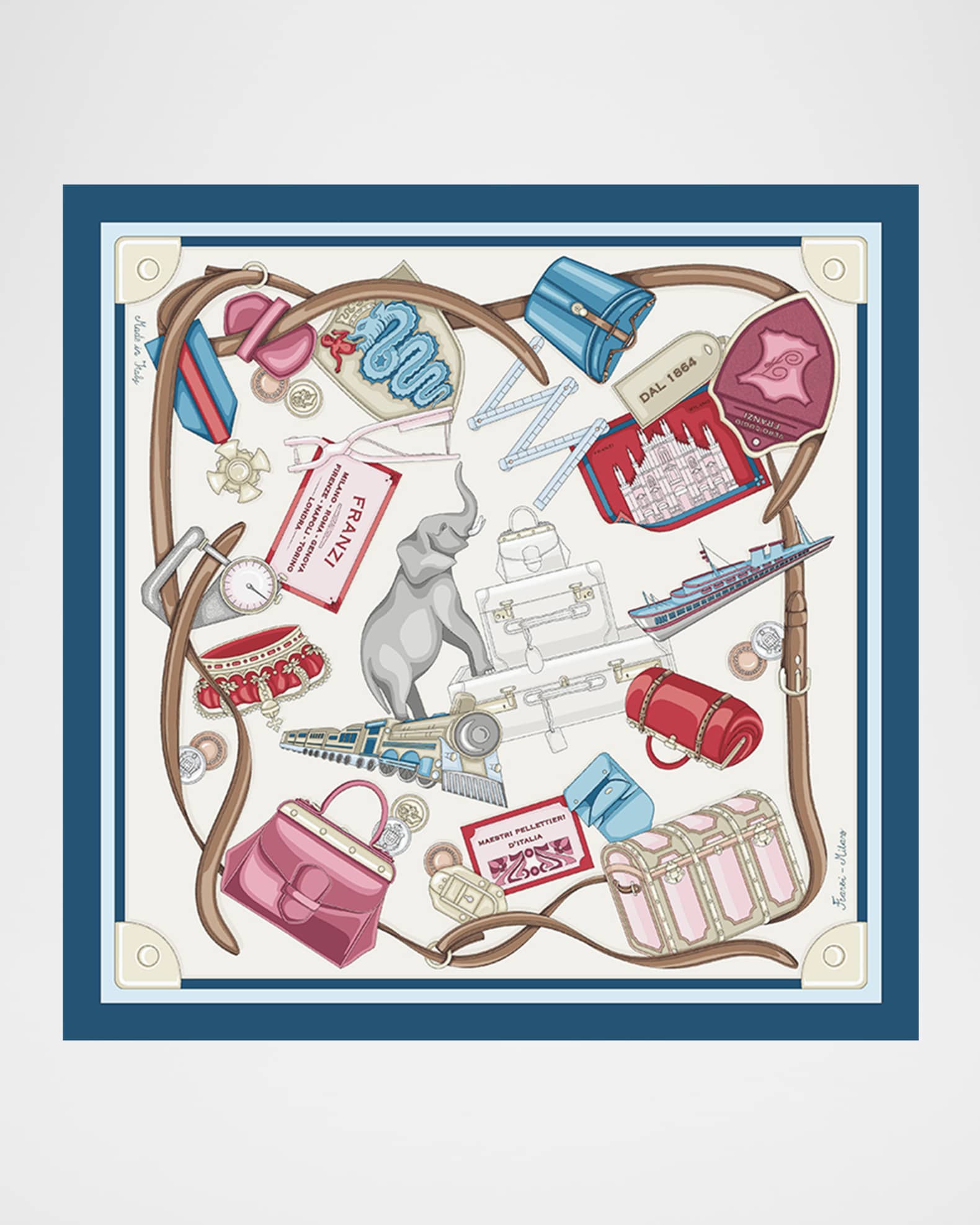 Franzi Printed Silk Twill Square Scarf | Neiman Marcus