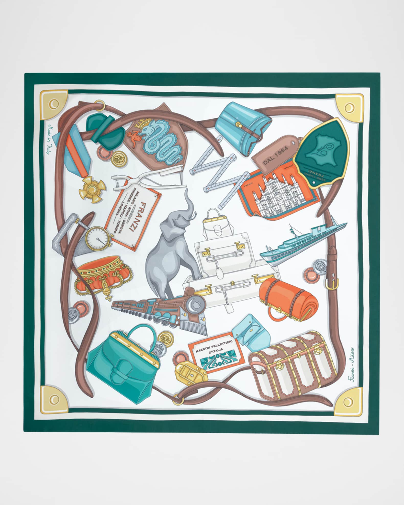 Franzi Printed Silk Twill Square Scarf | Neiman Marcus