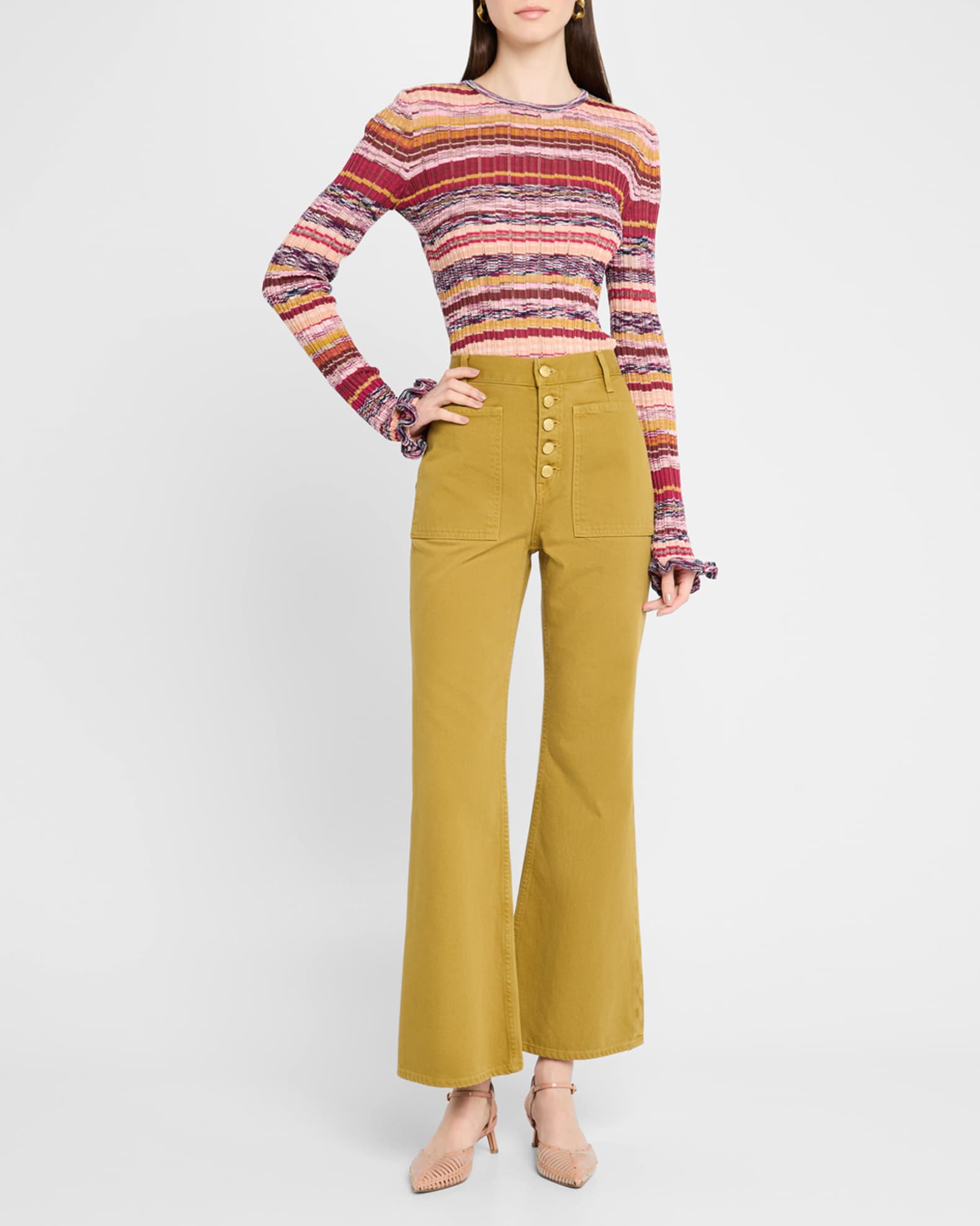 Ulla Johnson Maci Long-Sleeve Knit Pullover | Neiman Marcus