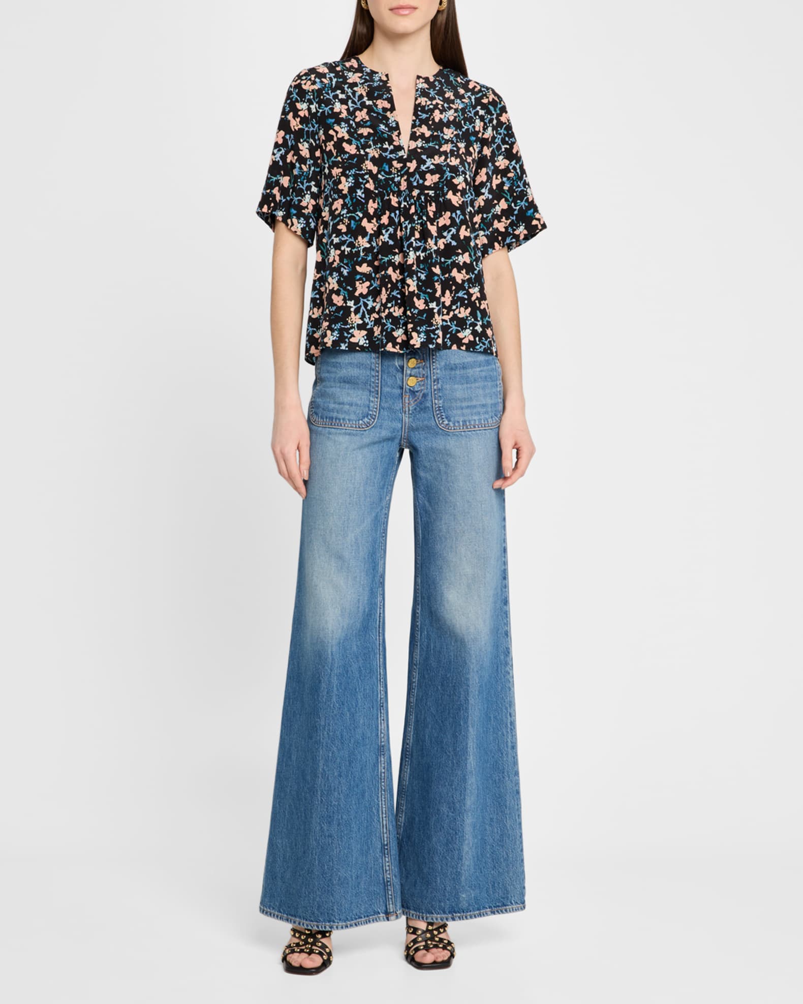 Ulla Johnson Calla Short-Sleeve Top | Neiman Marcus