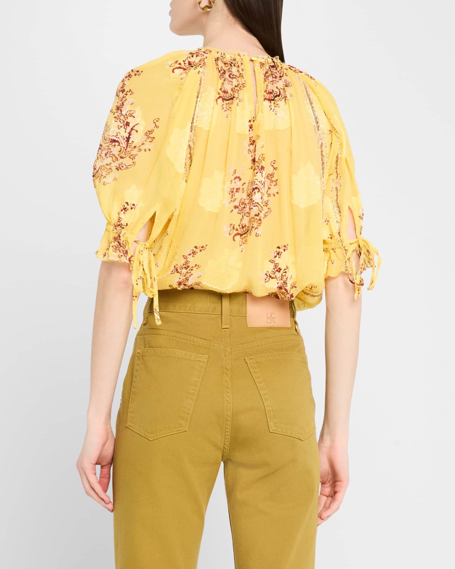 Ulla Johnson Pippa Short-Sleeve Blouse | Neiman Marcus