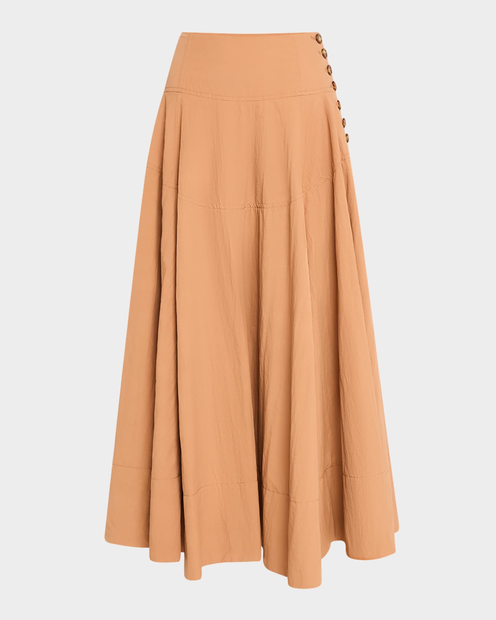 Ulla Johnson Cedar Side-Button Skirt | Neiman Marcus