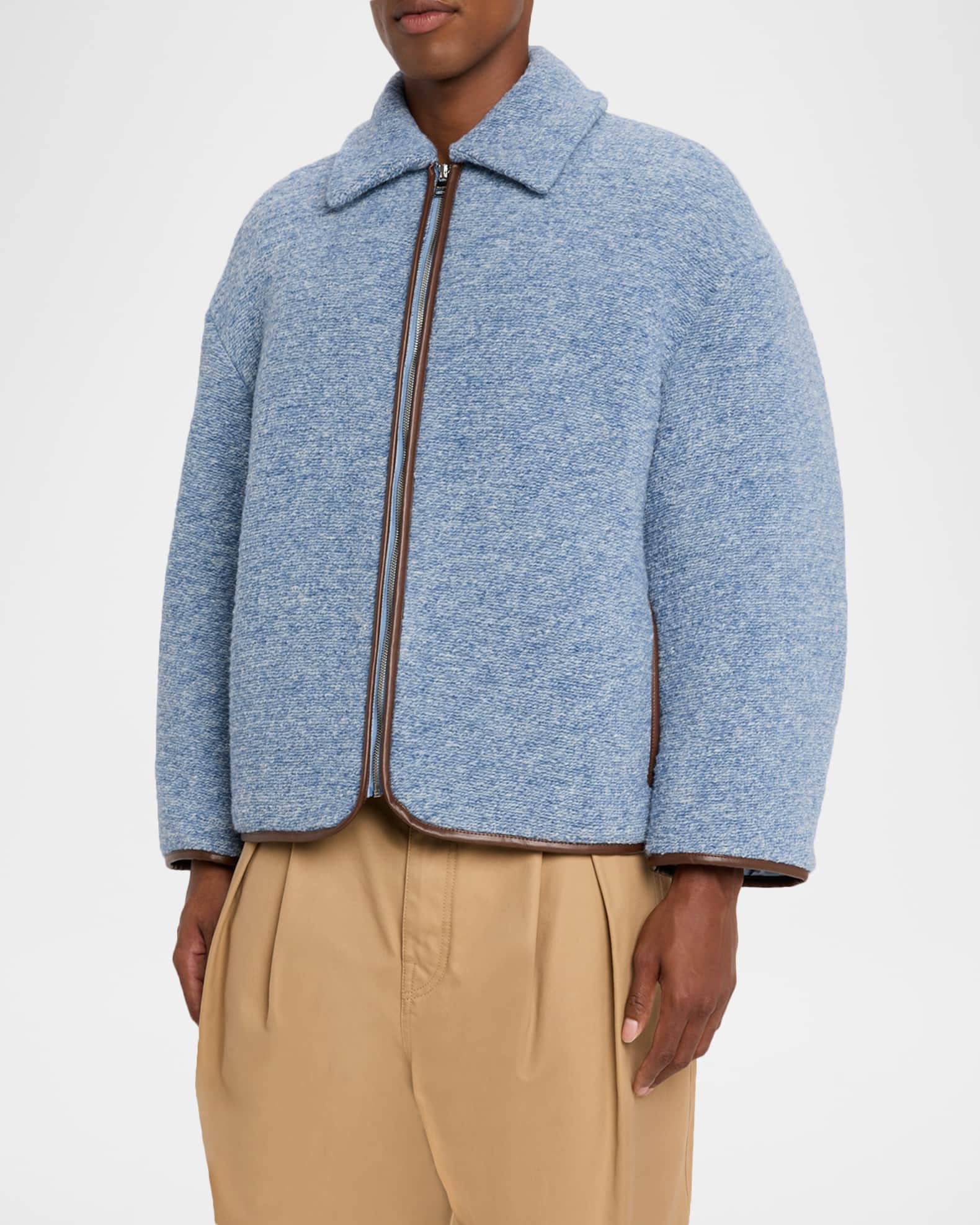 JW Anderson Men's Contrast-Trim Zip Jacket | Neiman Marcus