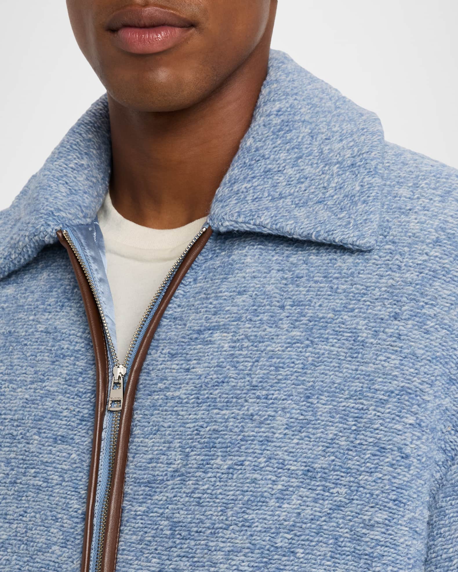 JW Anderson Men's Contrast-Trim Zip Jacket | Neiman Marcus
