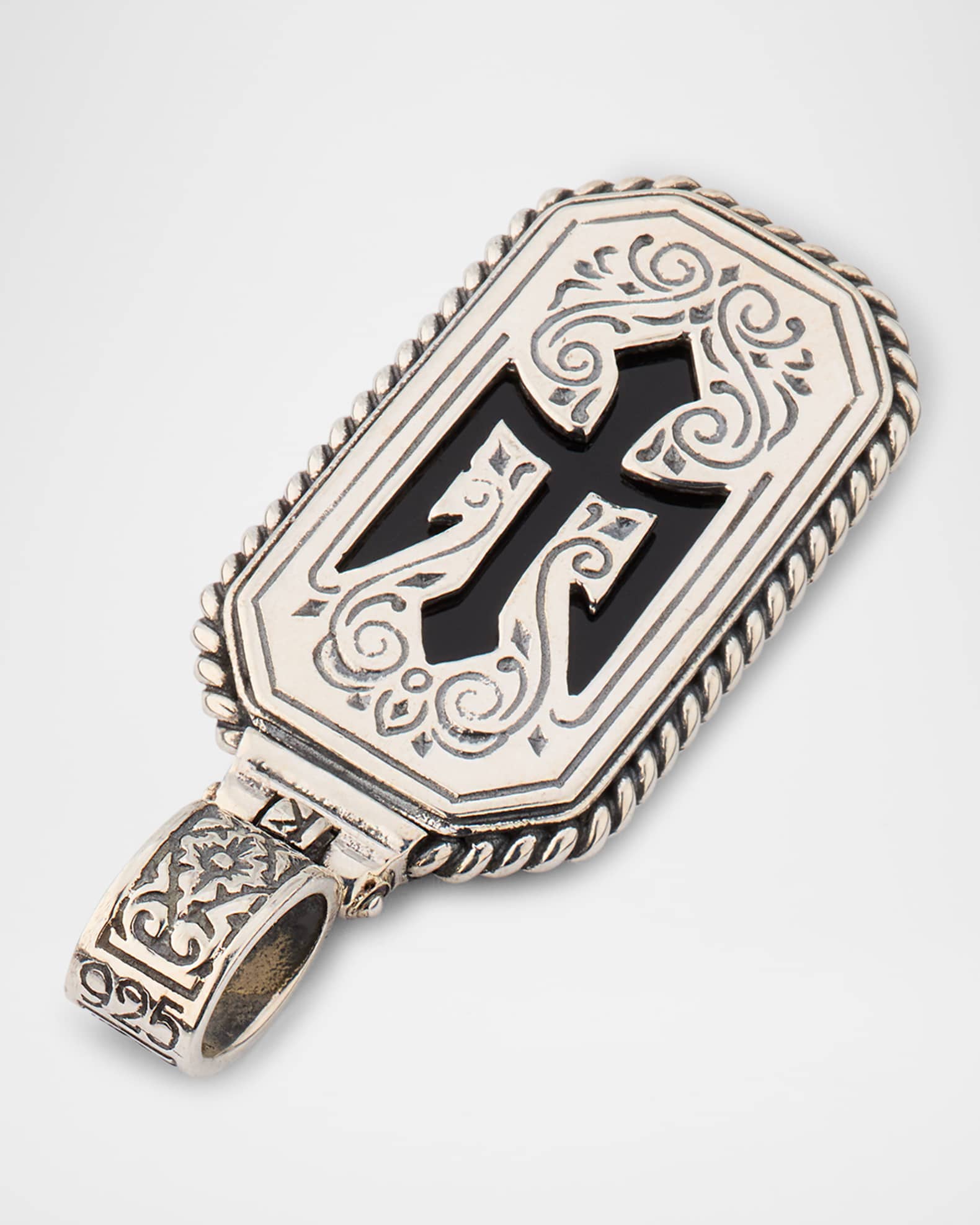Konstantino Men's Hydra Sterling Silver Onyx Pendant | Neiman Marcus