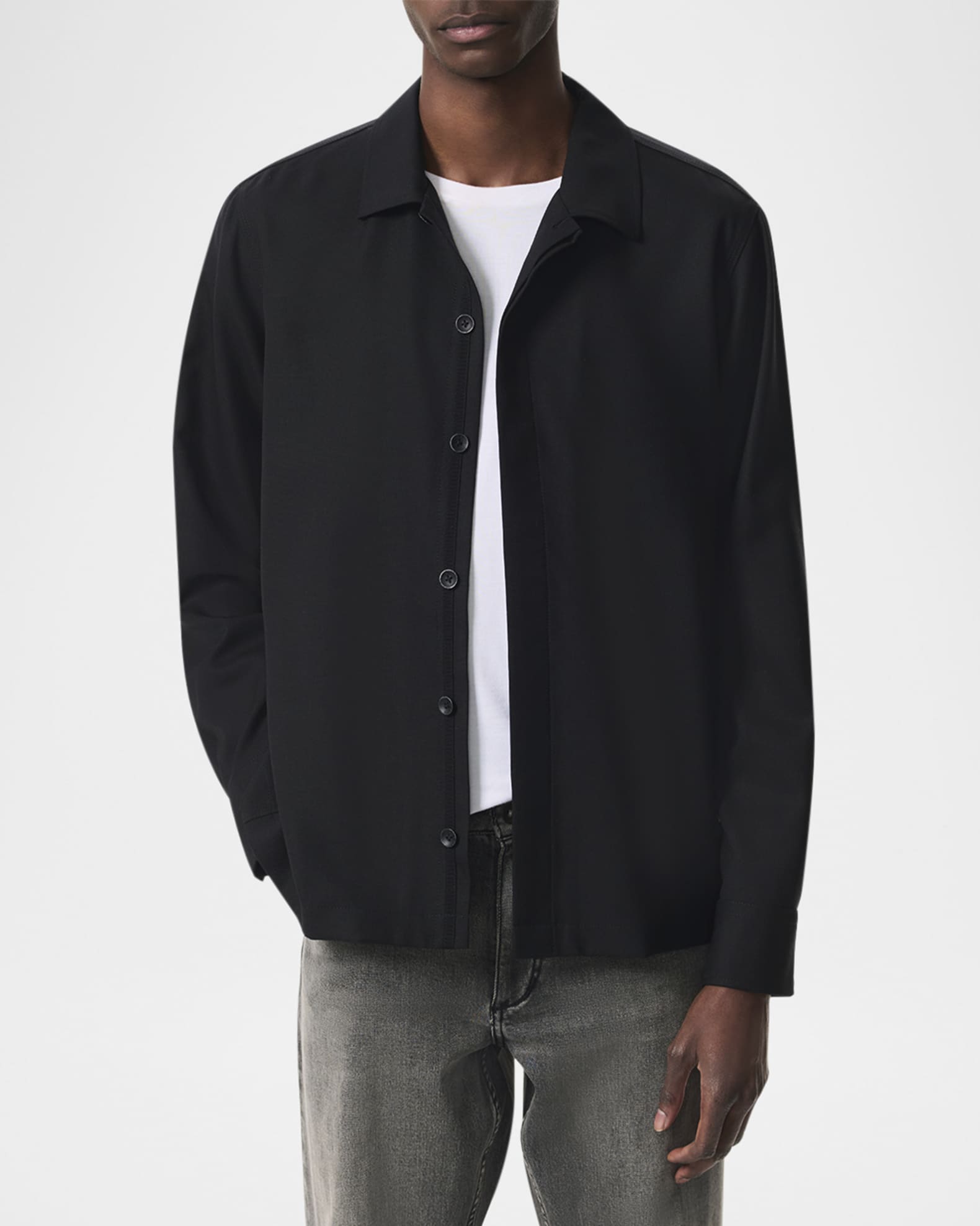 Rag & Bone Men's Ripstop Wool Overshirt | Neiman Marcus