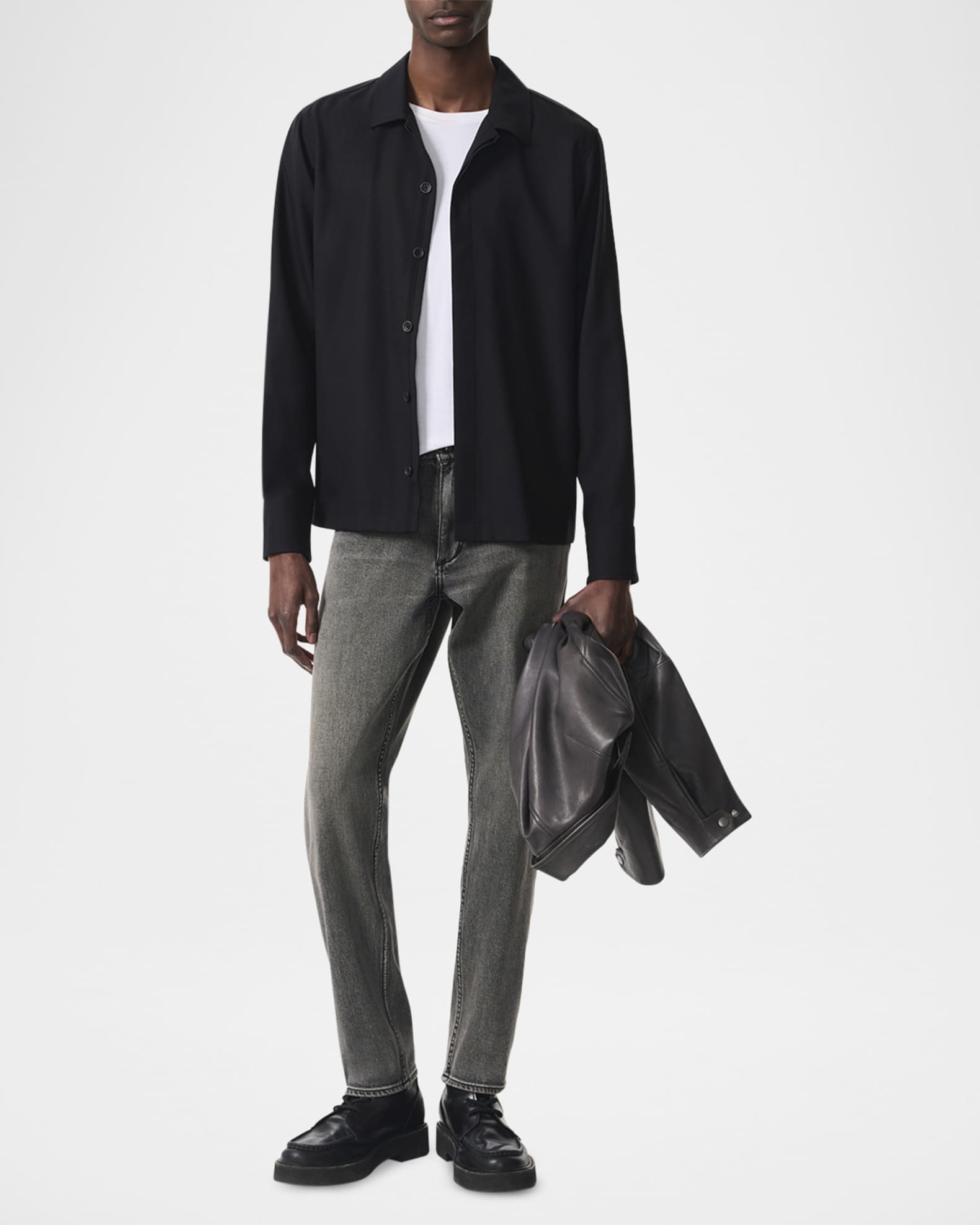 Rag & Bone Men's Ripstop Wool Overshirt | Neiman Marcus