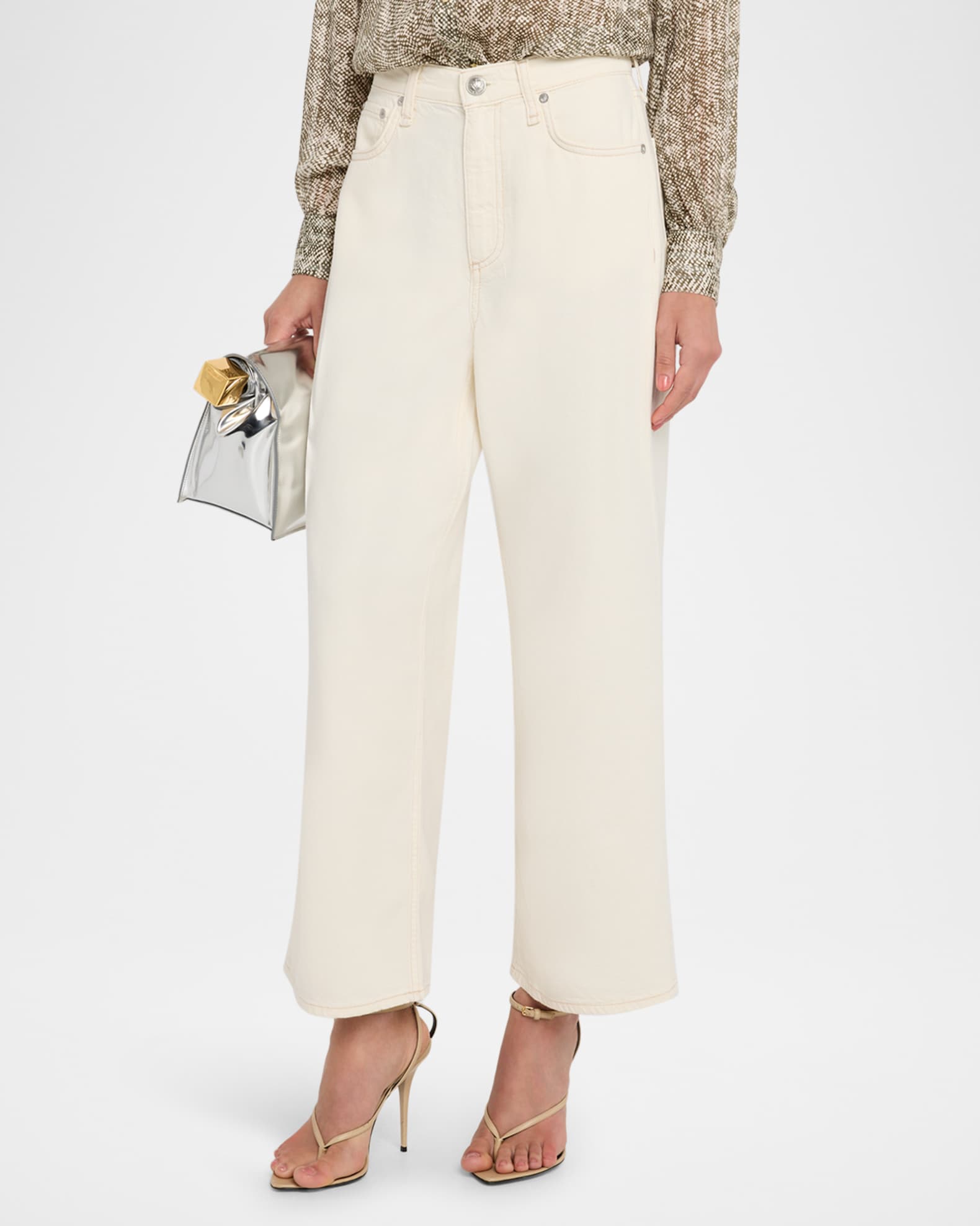 Rag & Bone Featherweight Andi High-Rise Wide-Leg Jeans | Neiman Marcus