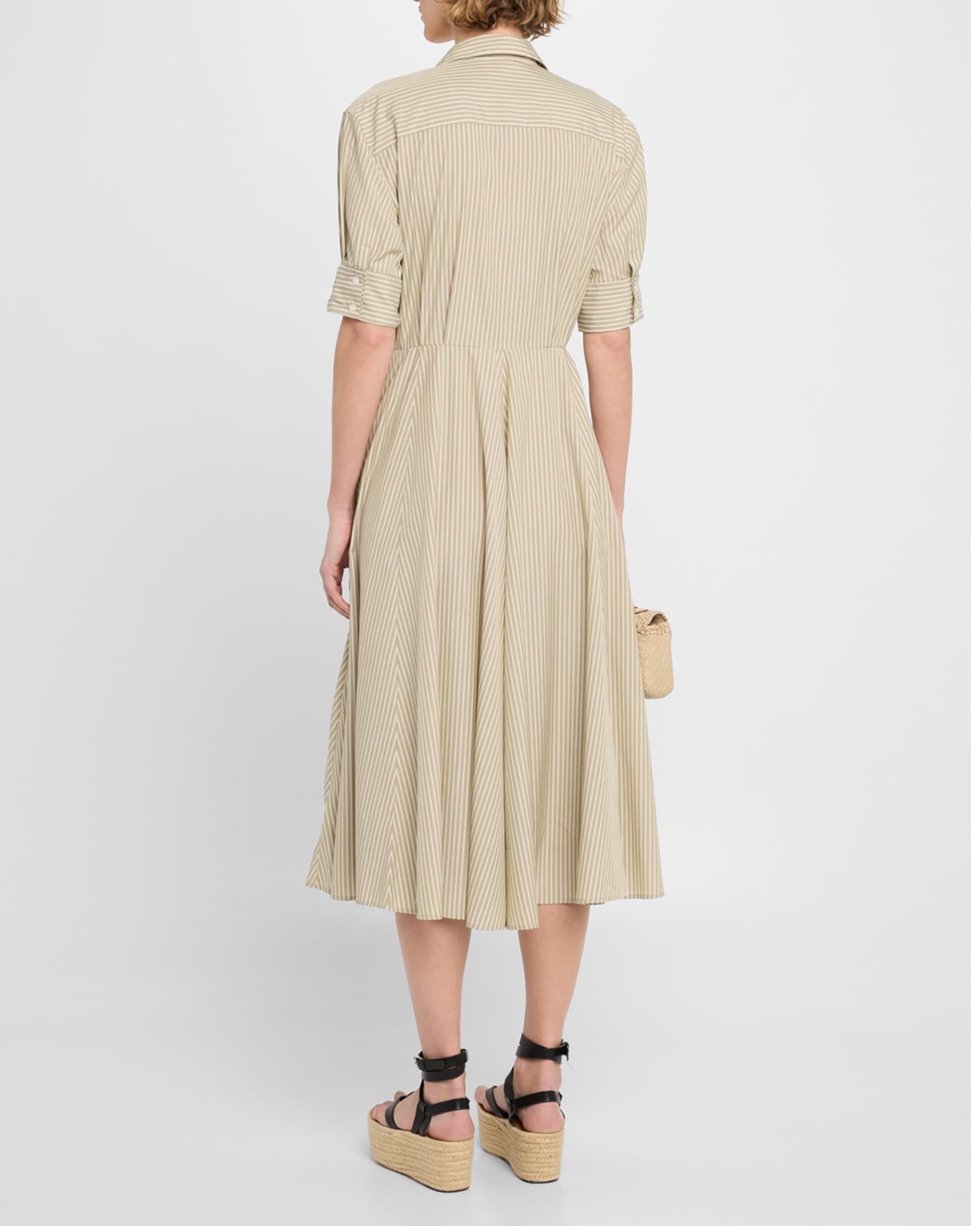 Rag & Bone Aiden Stripe Poplin A-Line Dress | Neiman Marcus