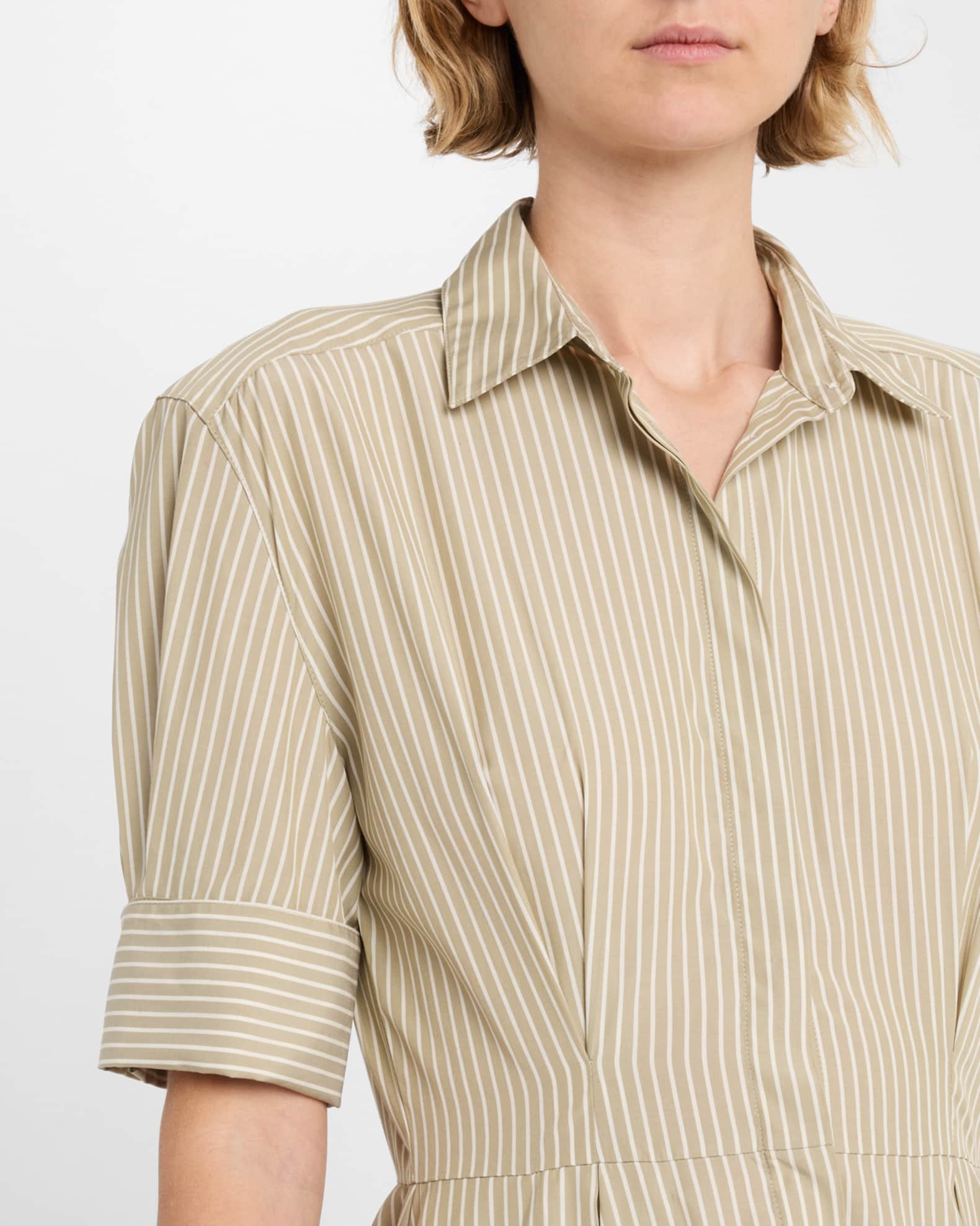 Rag & Bone Aiden Stripe Poplin A-Line Dress | Neiman Marcus