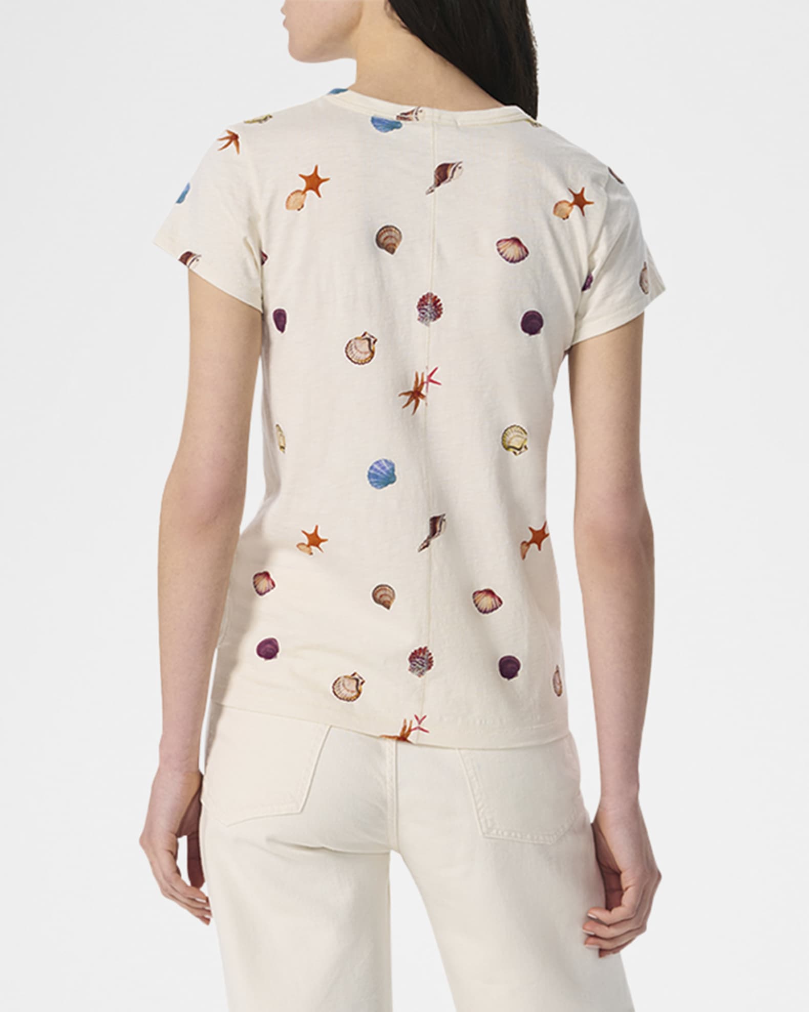 Rag & Bone Short-Sleeve Allover Seashell Tee | Neiman Marcus