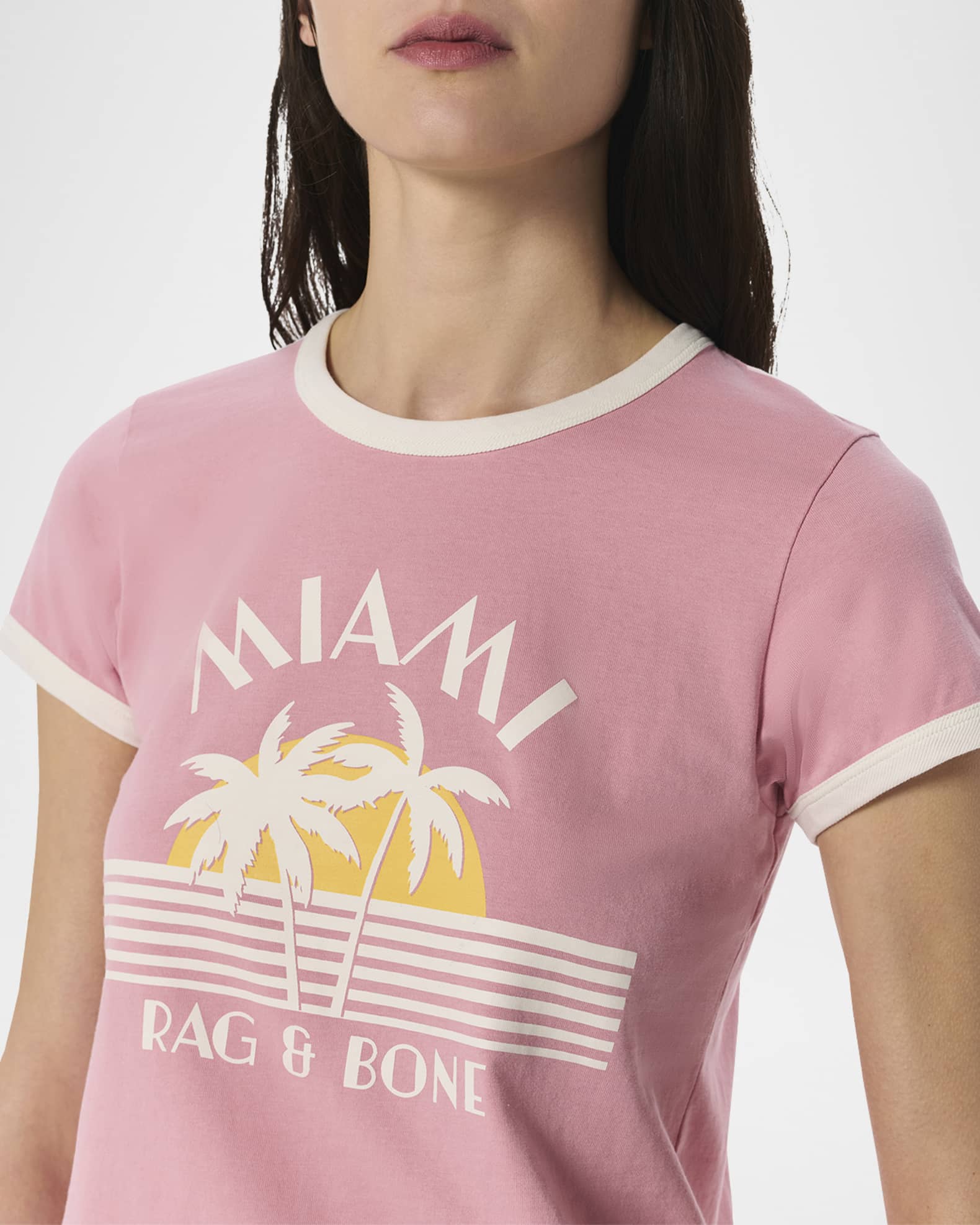 Rag & Bone Miami Boxy Ringer Tee | Neiman Marcus