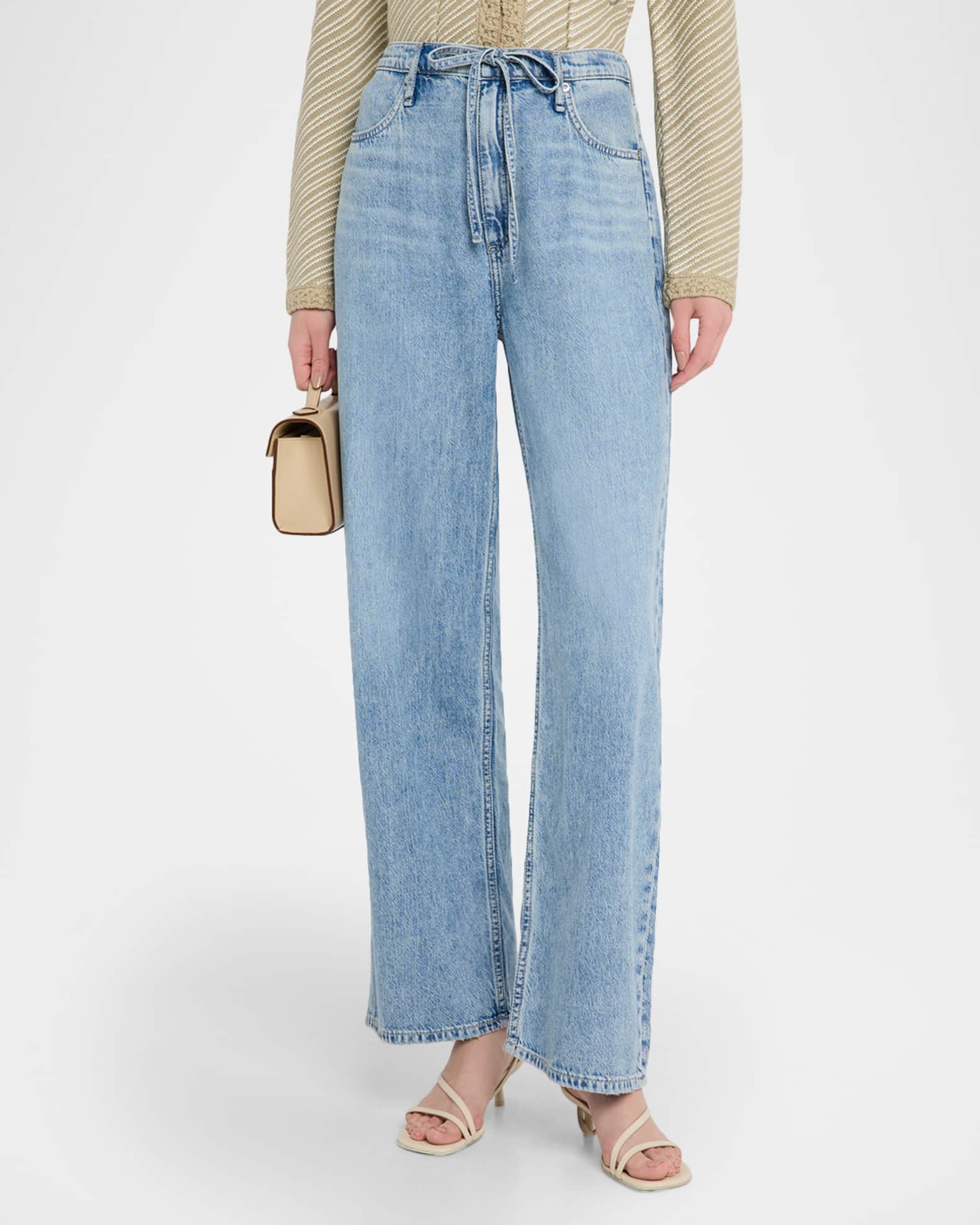 Rag & Bone Ultra Featherweight Phoebe Drawstring Jeans | Neiman Marcus