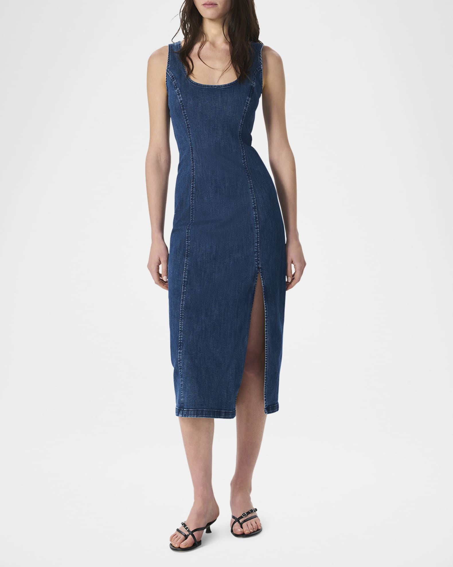 Rag & Bone Flexi Athena Sleeveless Midi Dress | Neiman Marcus