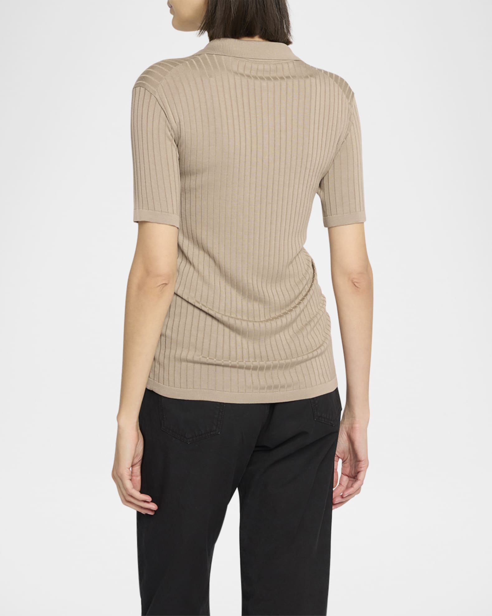 THE ROW Kaiomi Ribbed Short-Sleeve Top | Neiman Marcus