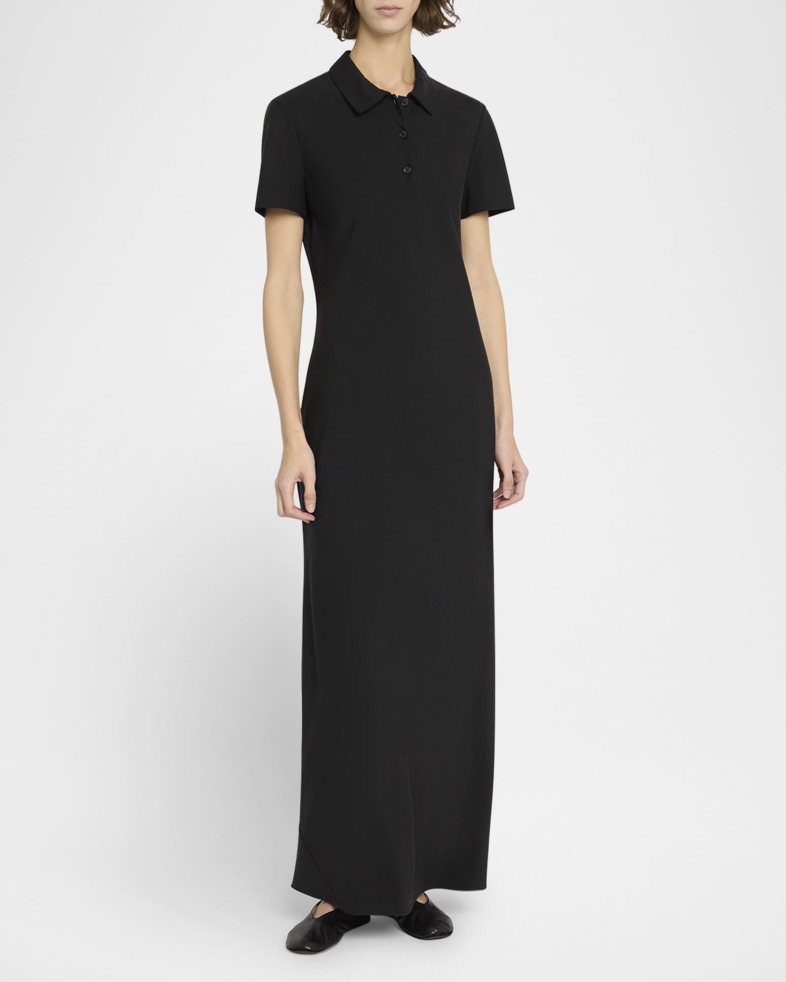 THE ROW Valenit Short-Sleeve Maxi Dress | Neiman Marcus