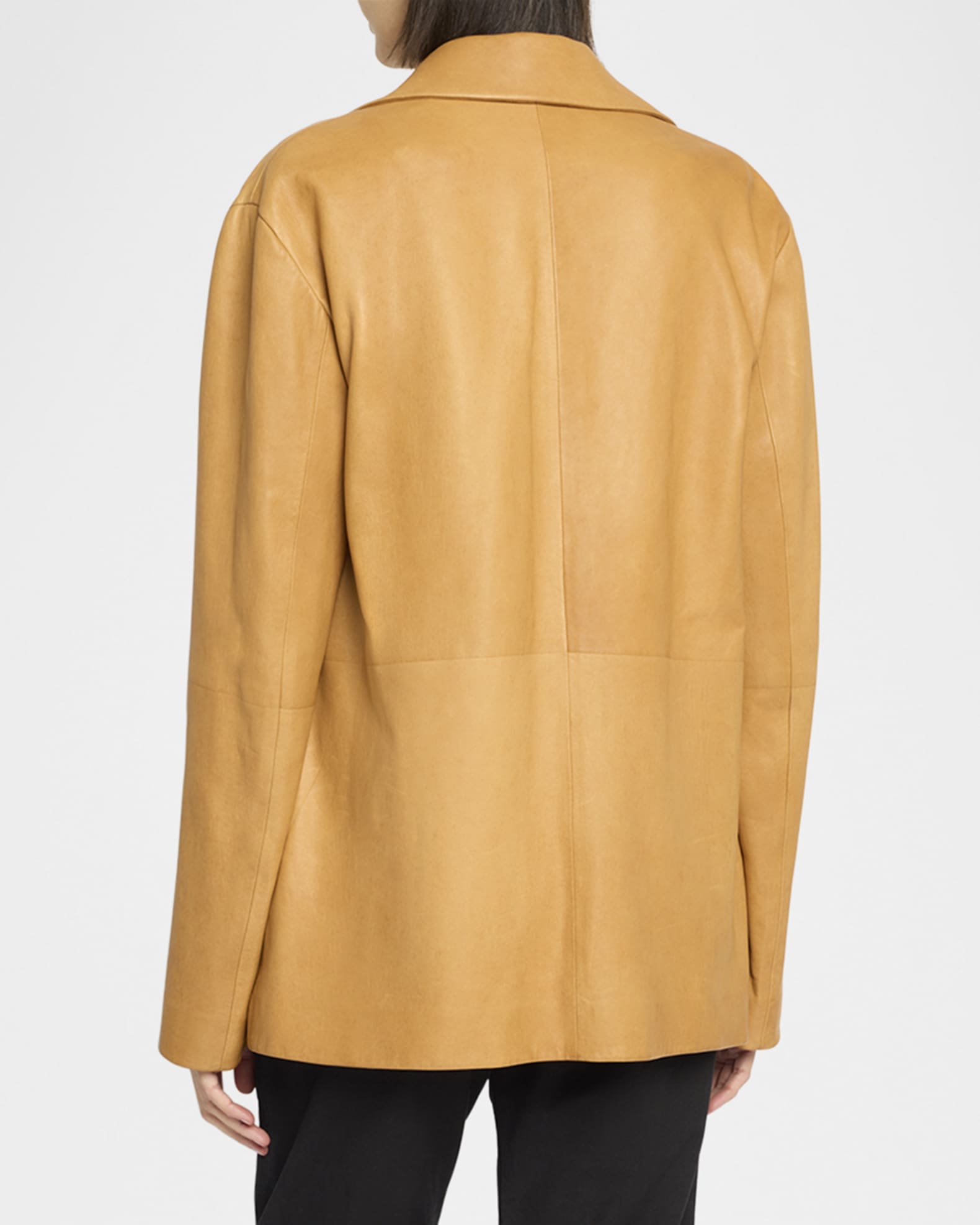THE ROW Fabian Single-Breasted Leather Jacket | Neiman Marcus