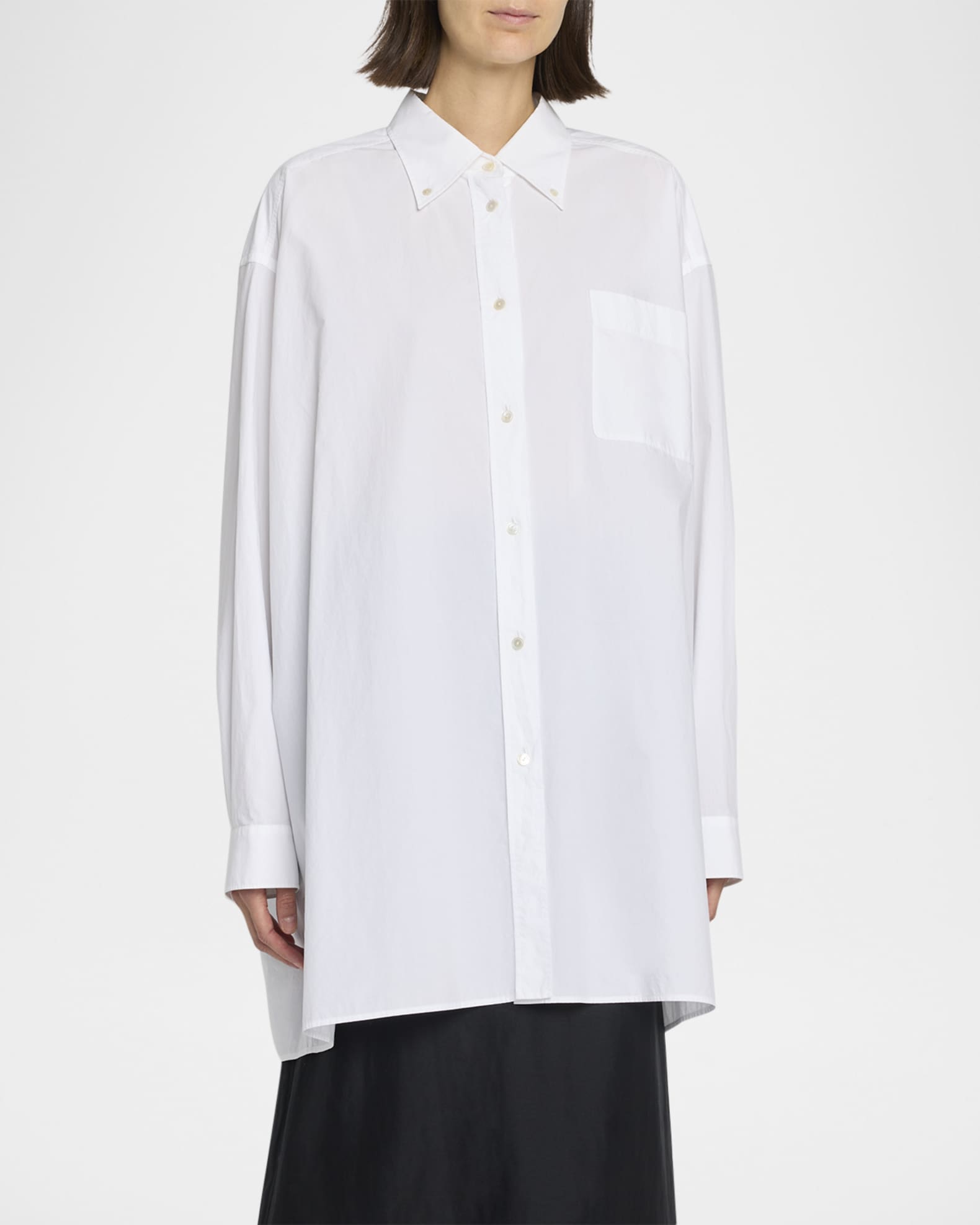 THE ROW Victoria Oversized Button-Front Shirt | Neiman Marcus