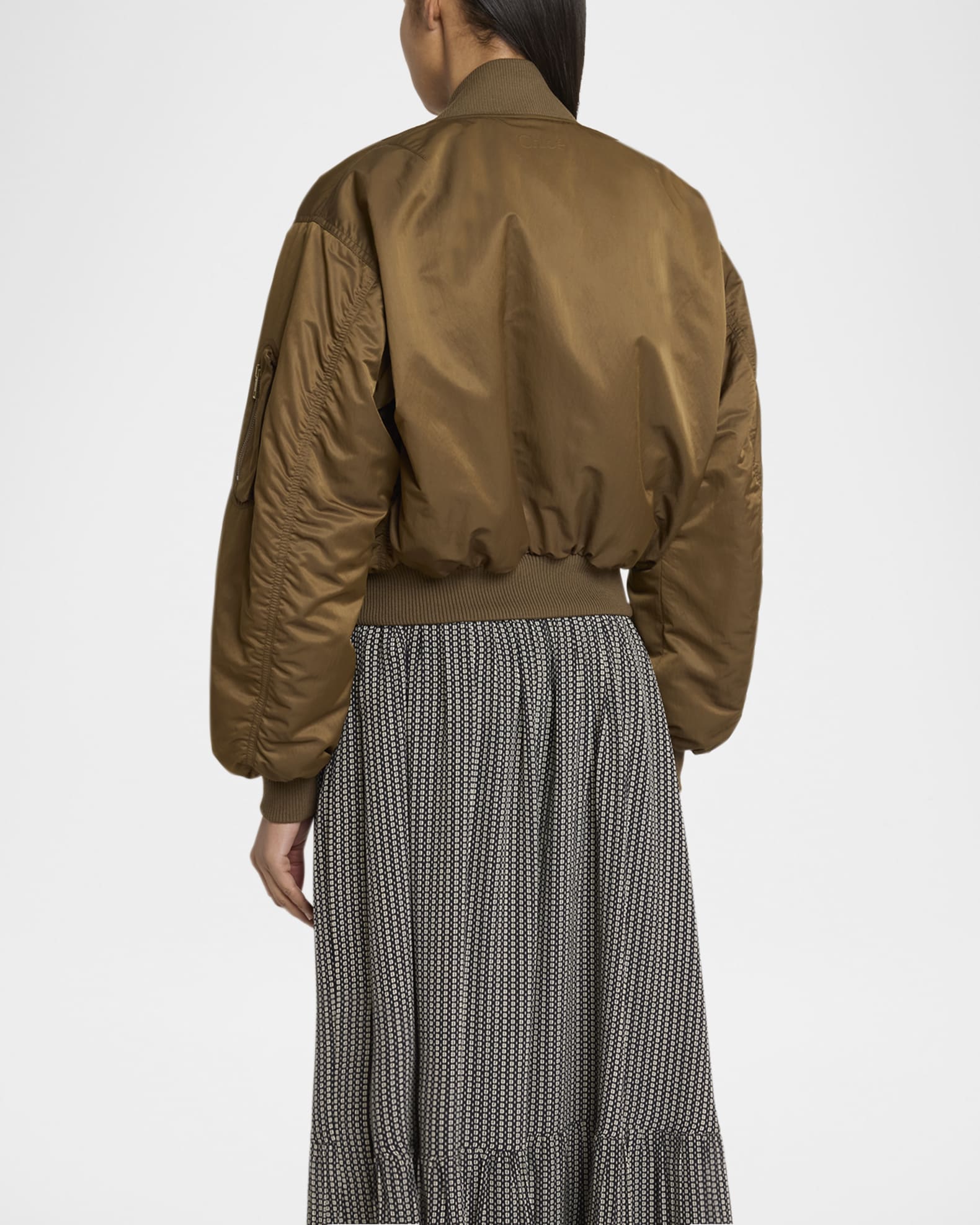 Chloe V-Neck Bomber Jacket | Neiman Marcus