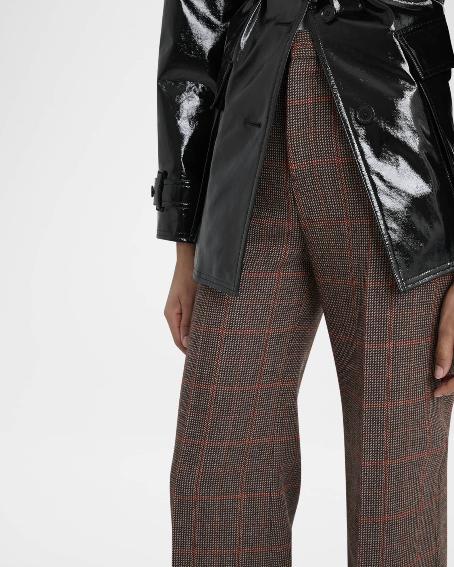 Chloe Plaid Wide-Leg Pants | Neiman Marcus