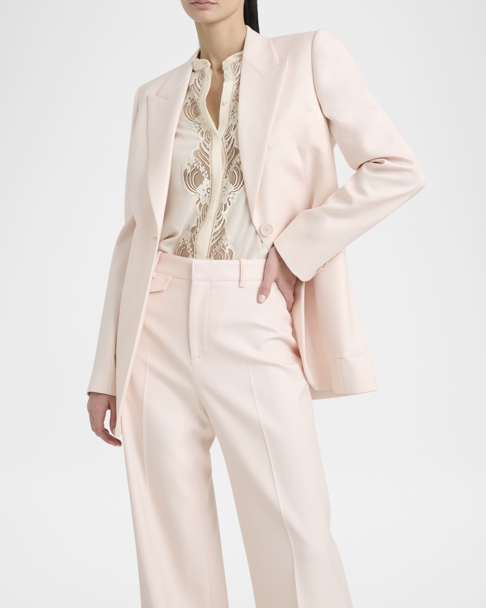 Chloe Single-Breasted Tailored Jacket | Neiman Marcus
