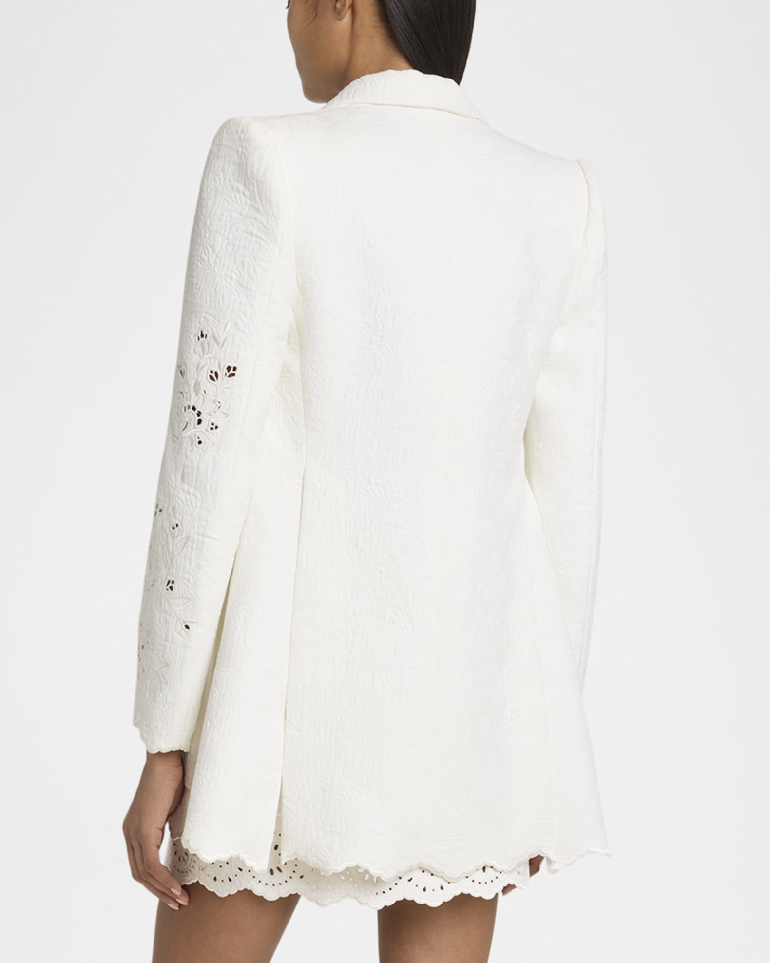 Chloe Embroidered Spongy Jacquard Jacket | Neiman Marcus