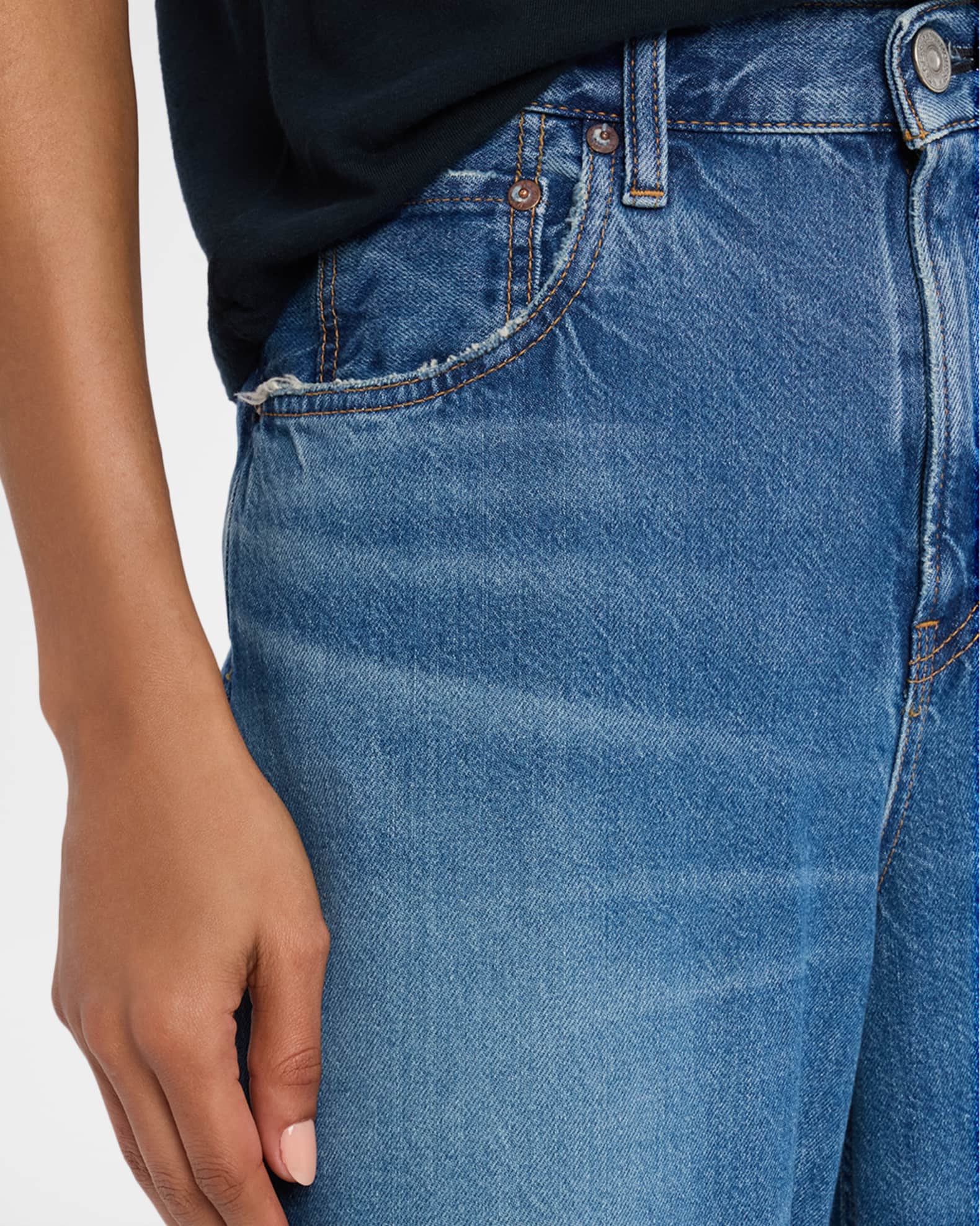 MOUSSY VINTAGE Atlanta Twisted Wide-Leg Jeans | Neiman Marcus
