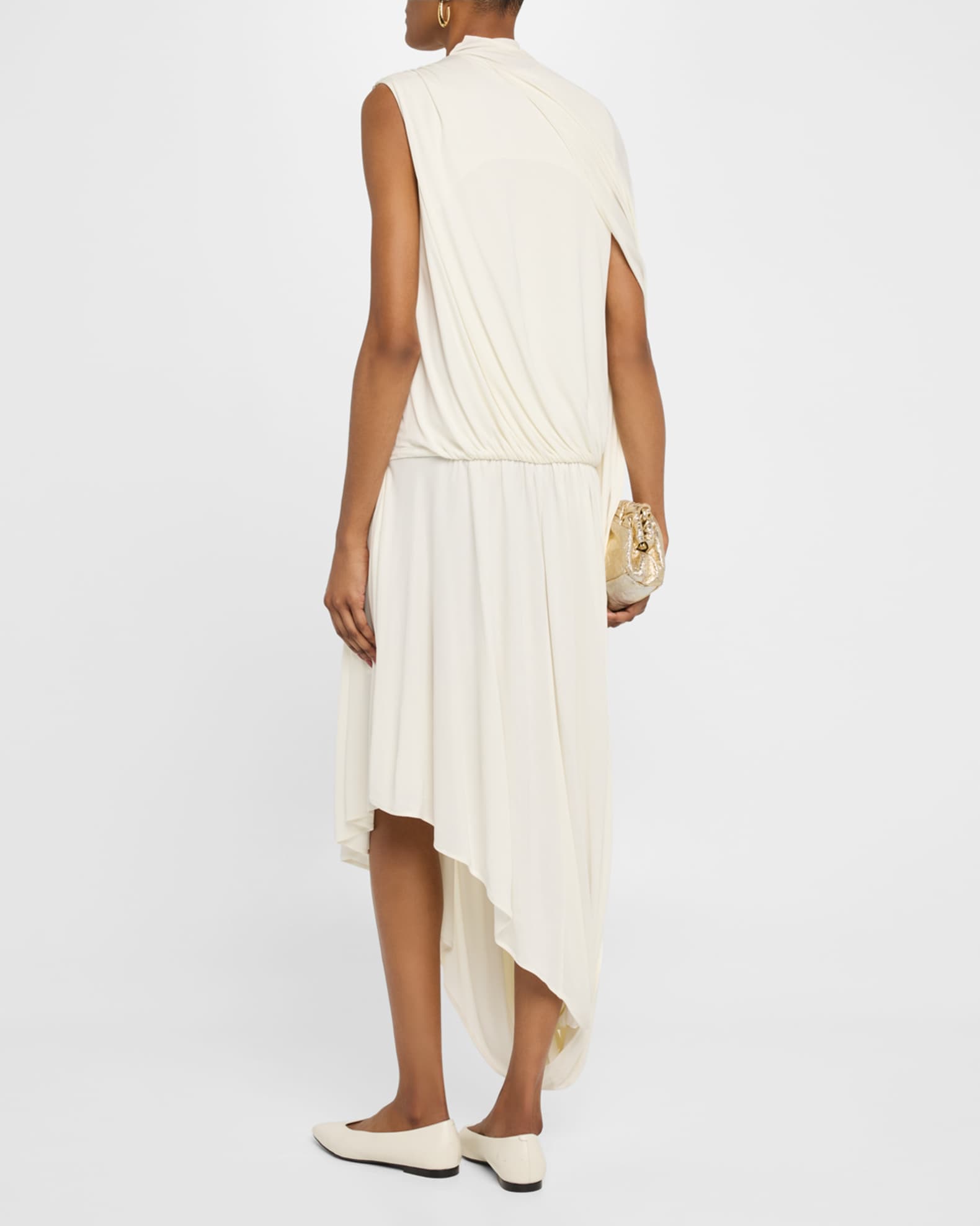 Co Jersey Draped Tail Dress | Neiman Marcus