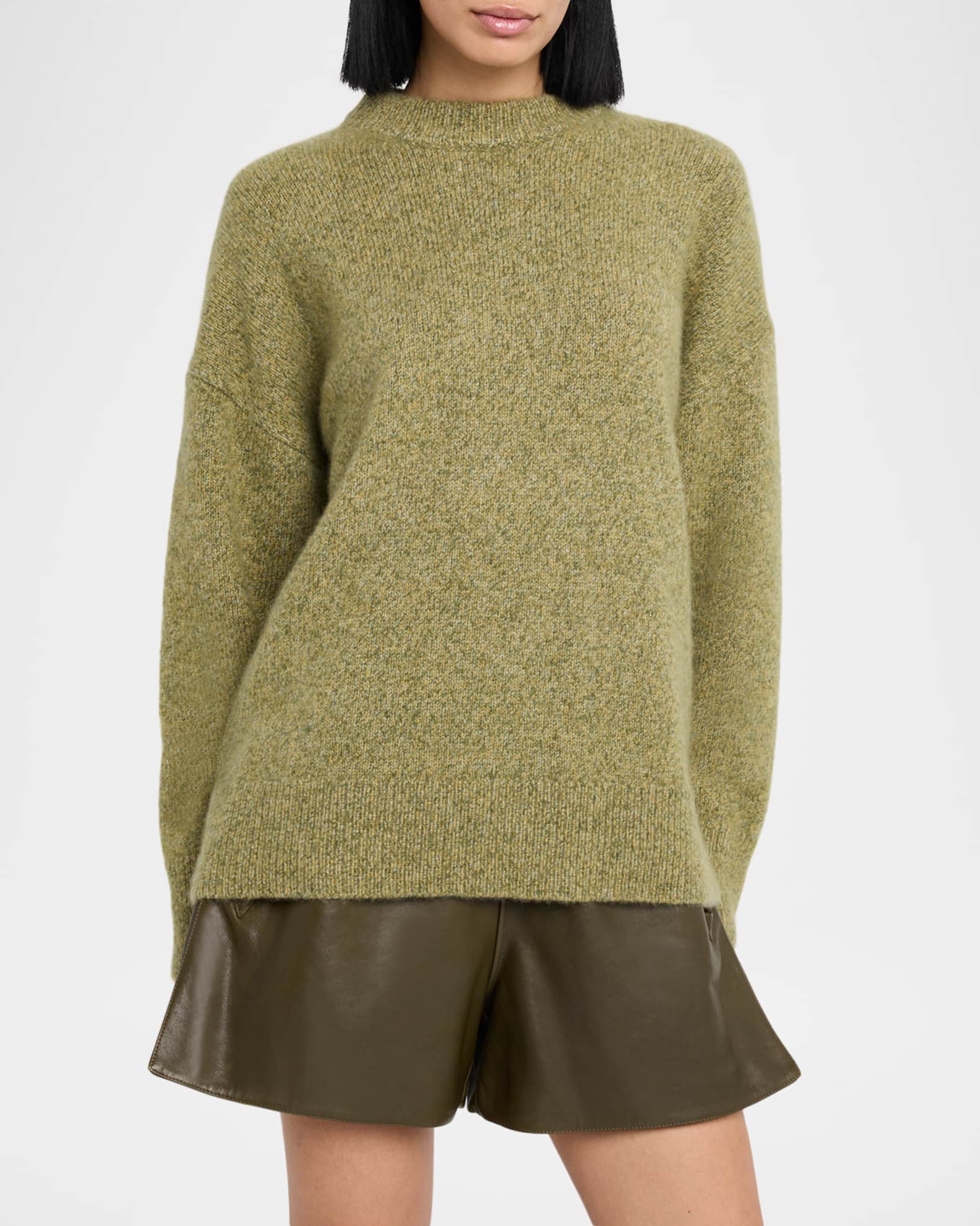 Co Cashmere-Silk Crewneck Pullover | Neiman Marcus