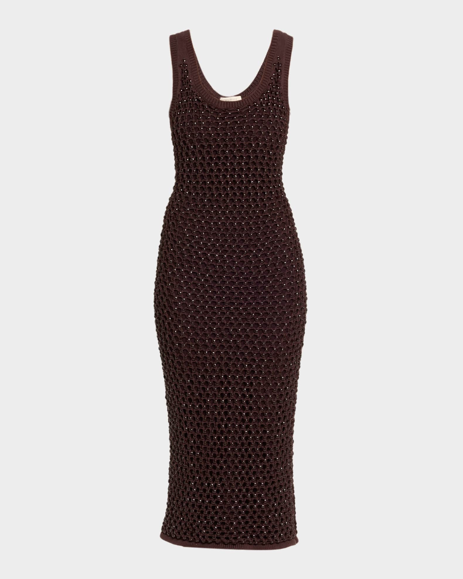 Diotima Emin Crystal Mesh Maxi Tank Dress | Neiman Marcus