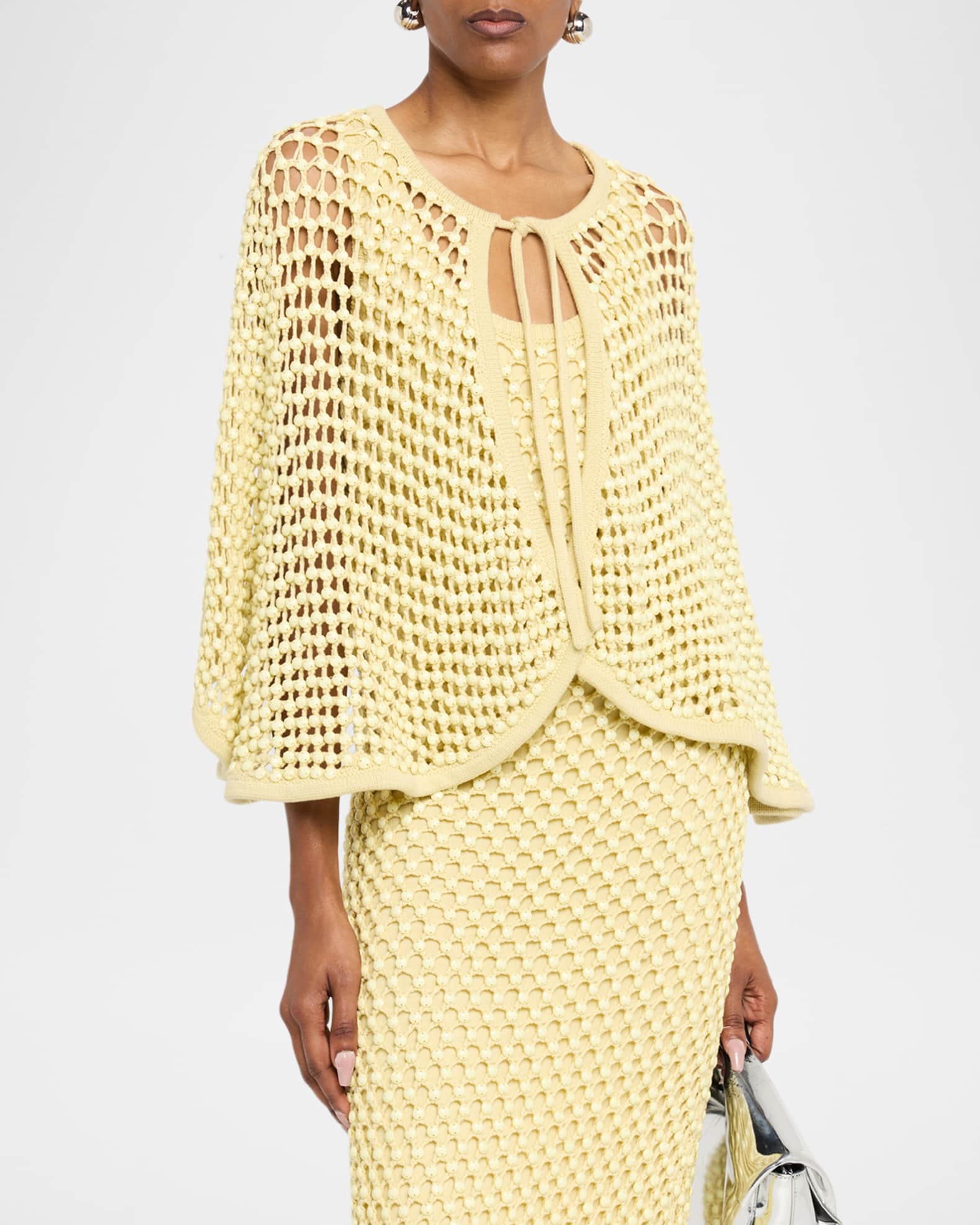 Diotima Crystal Net Knit Capelet | Neiman Marcus