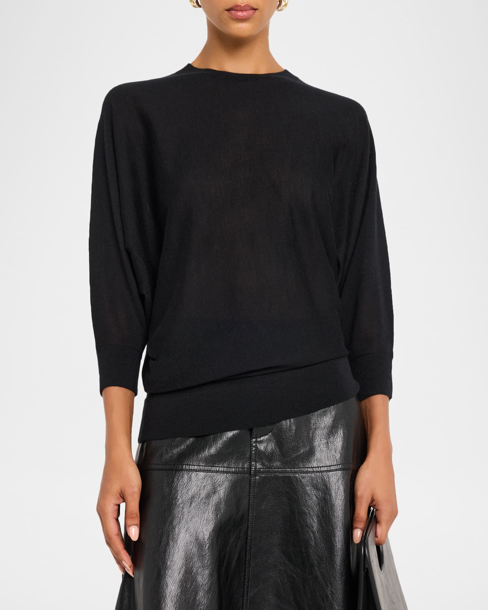 Co Asymmetrical Cashmere Knit Pullover | Neiman Marcus