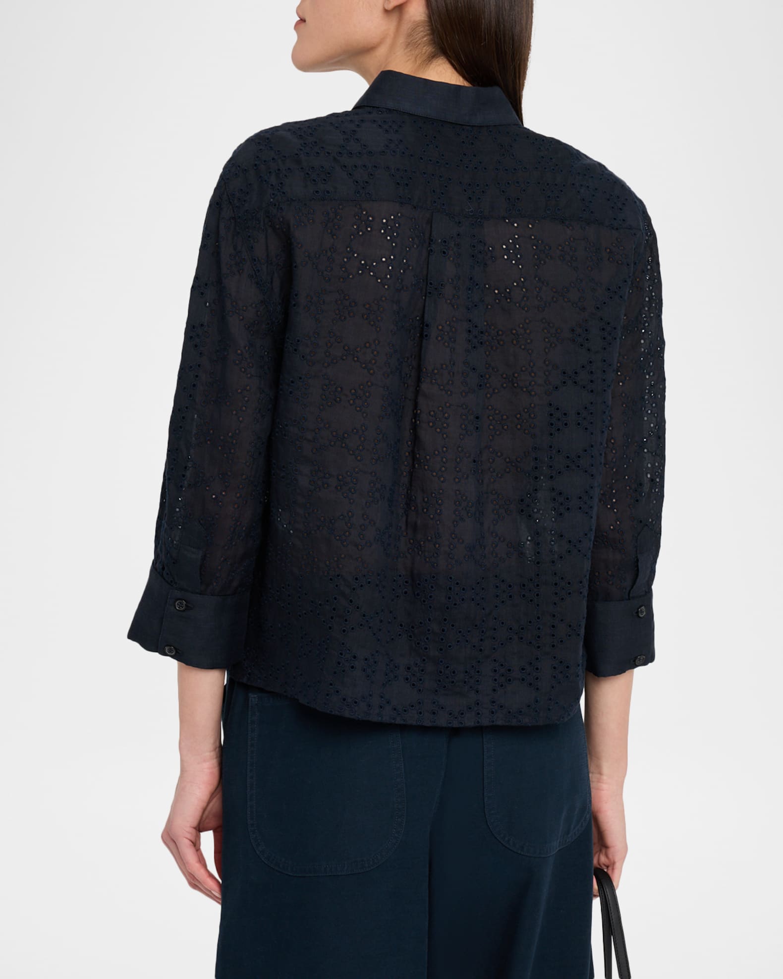Rag & Bone Lucia Embroidered Button-Front Shirt | Neiman Marcus