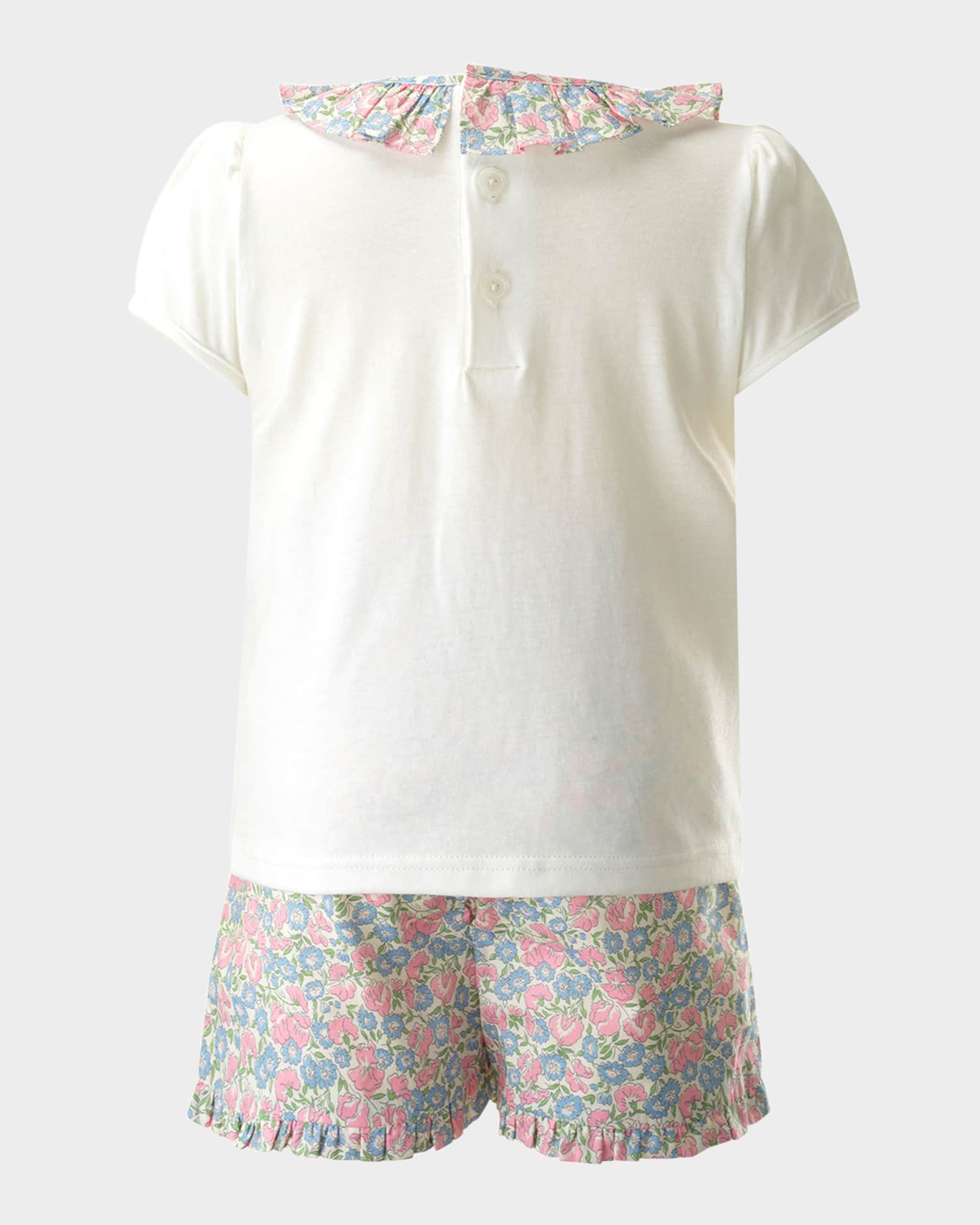Rachel Riley Girl's Pastel Floral Top and Shorts Set, Size 2-10 ...