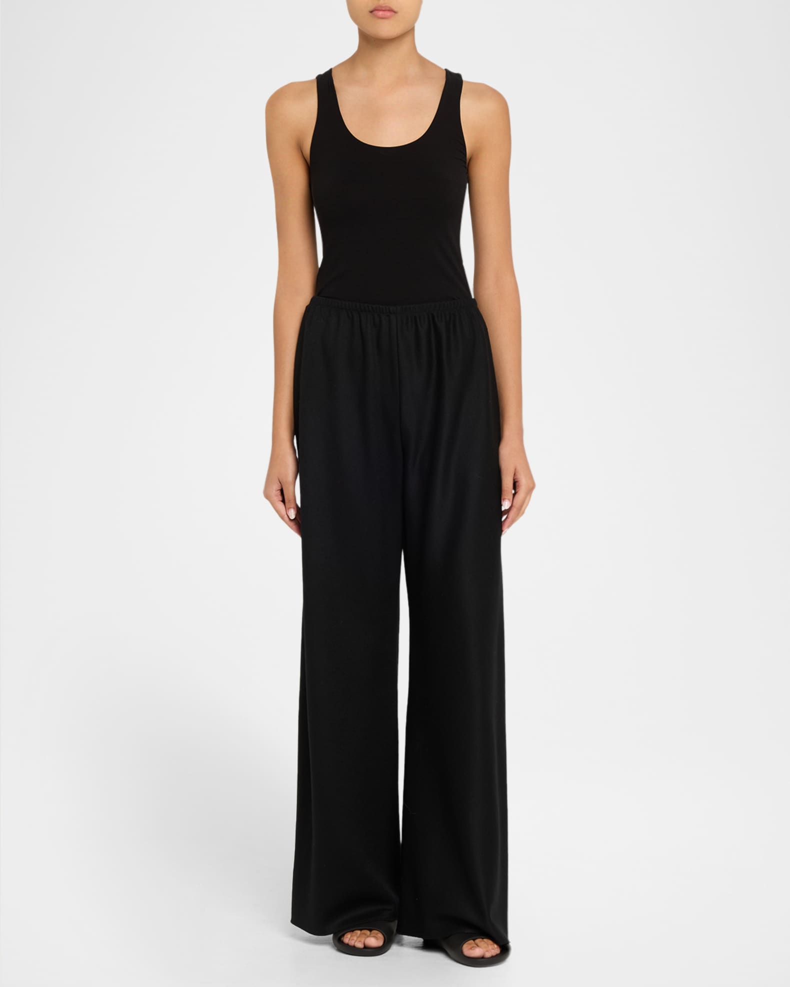 THE ROW Ama Rubber Flat Slide Sandals | Neiman Marcus