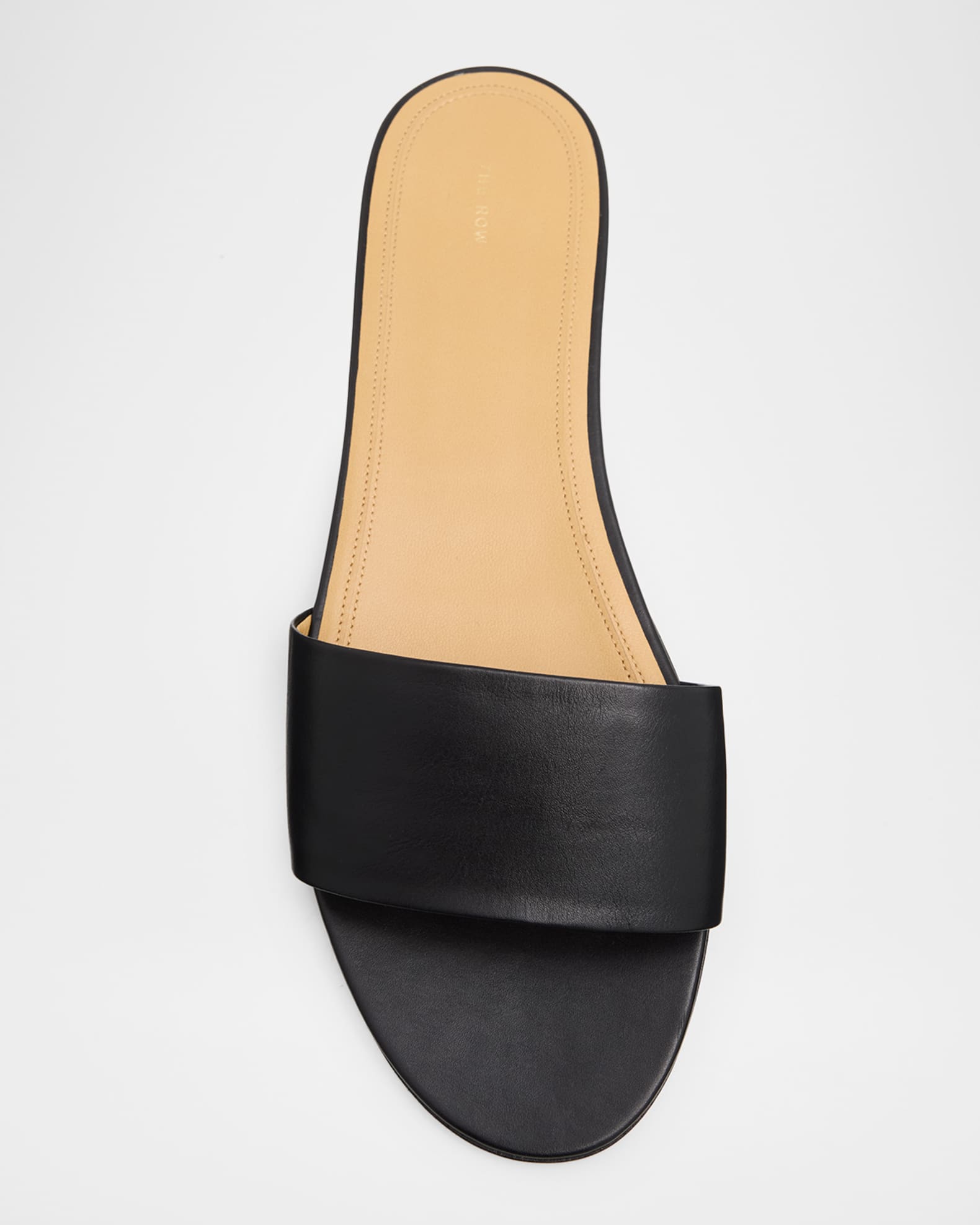 THE ROW Signum Calfskin Slide Sandals | Neiman Marcus