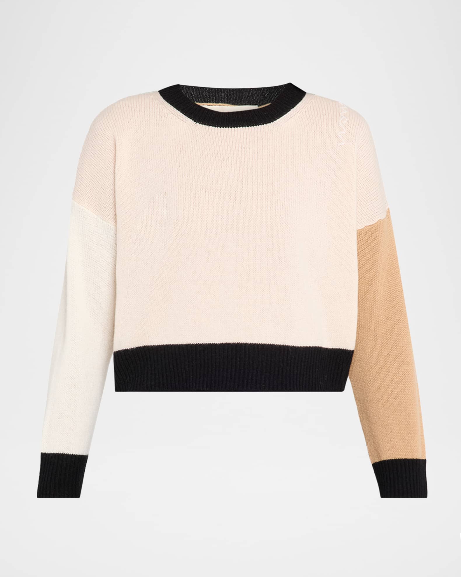 Marni Colorblock Cashmere Crewneck Sweater | Neiman Marcus