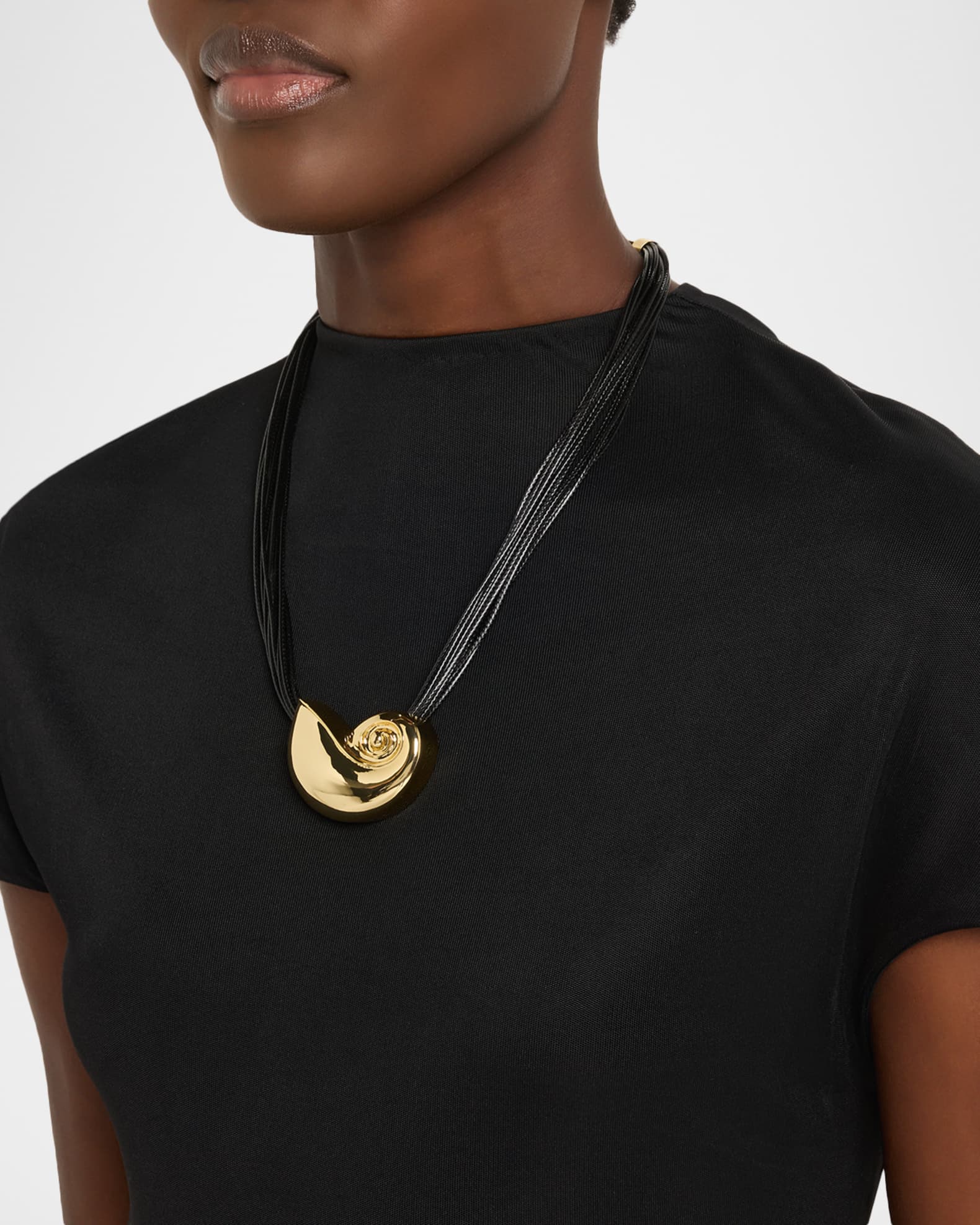 Kenneth Jay Lane Multi-Strand Cord Seashell Pendant Necklace | Neiman ...