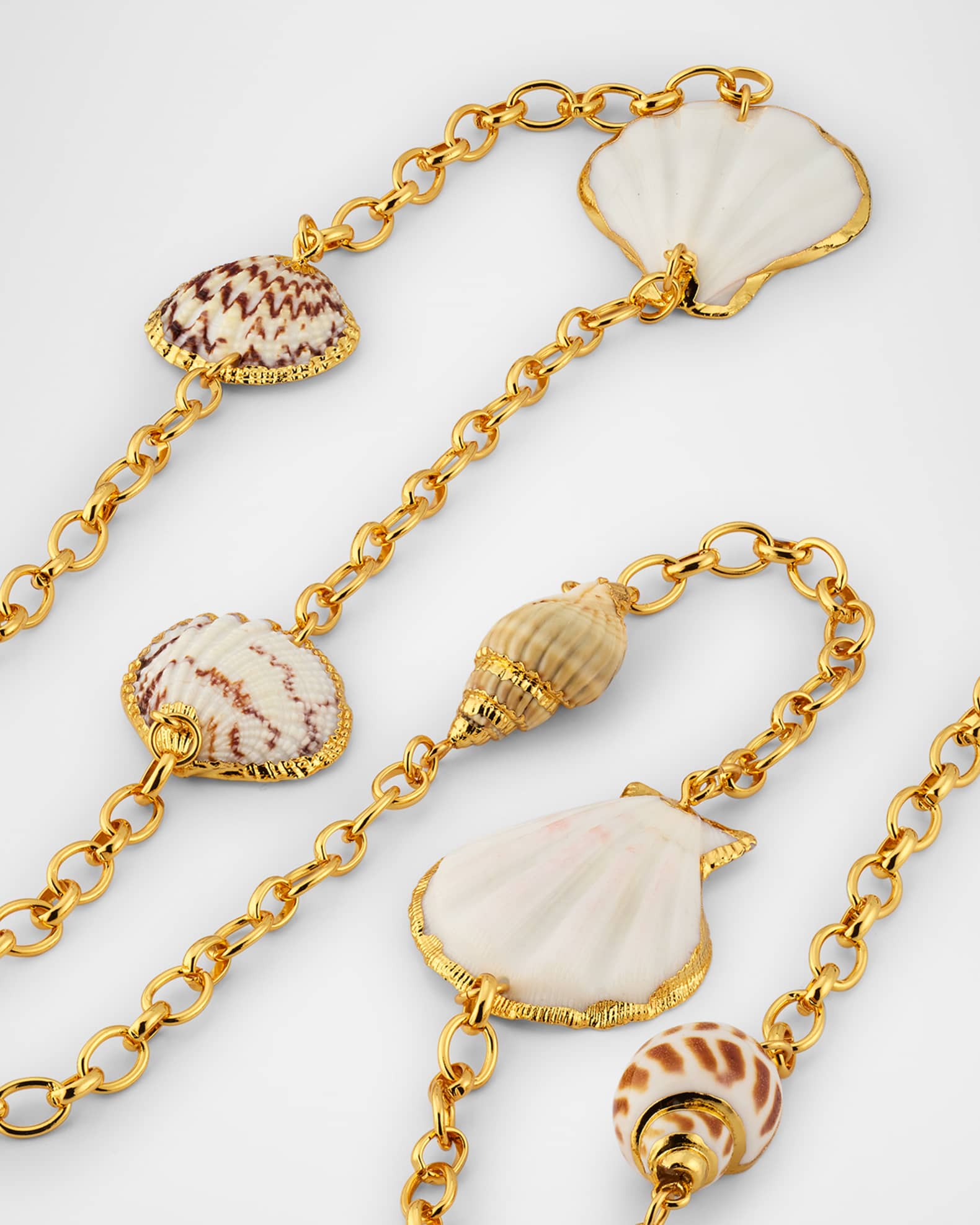 Kenneth Jay Lane Multi-Seashell Station Necklace | Neiman Marcus