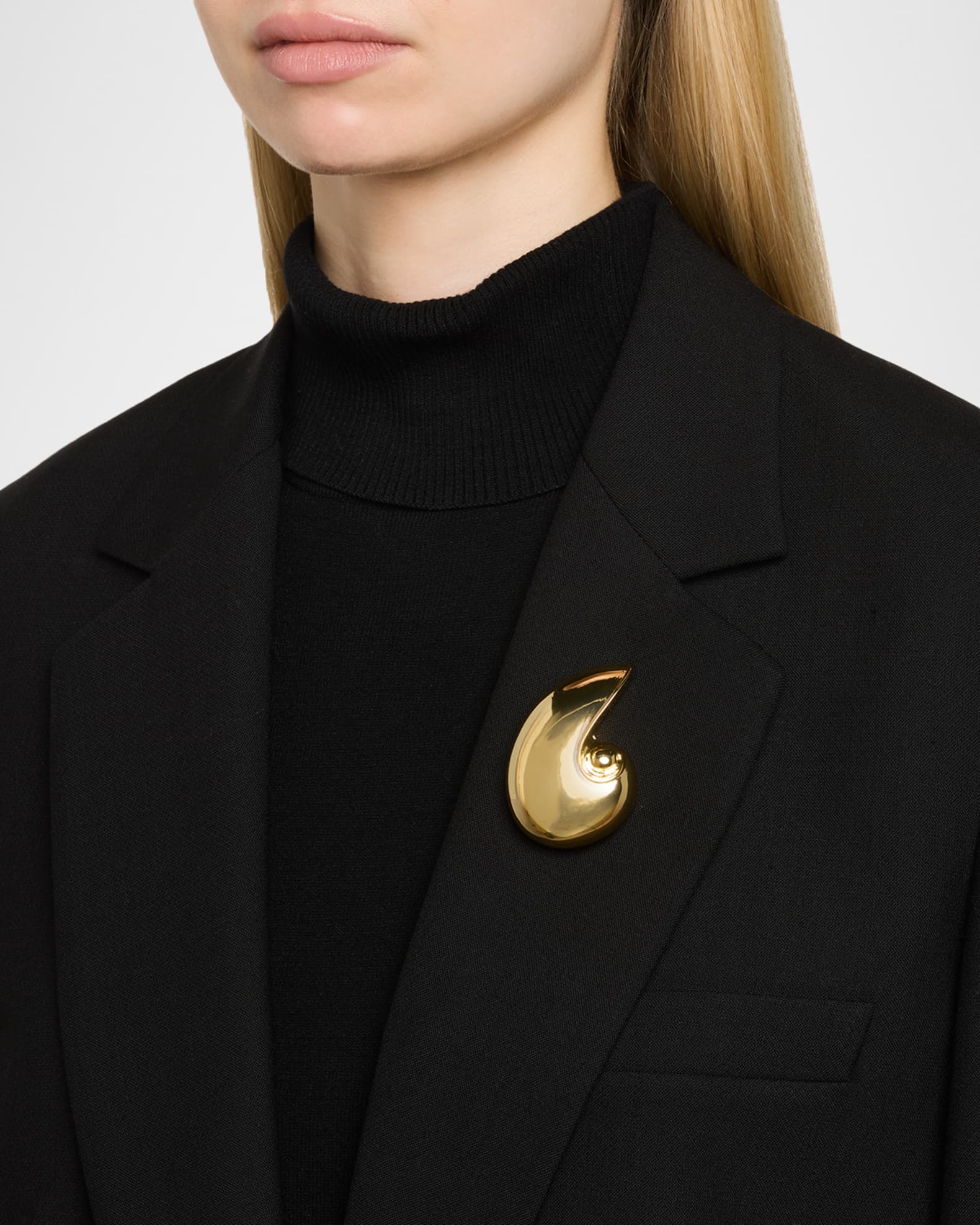Kenneth Jay Lane Golden Seashell Brooch | Neiman Marcus
