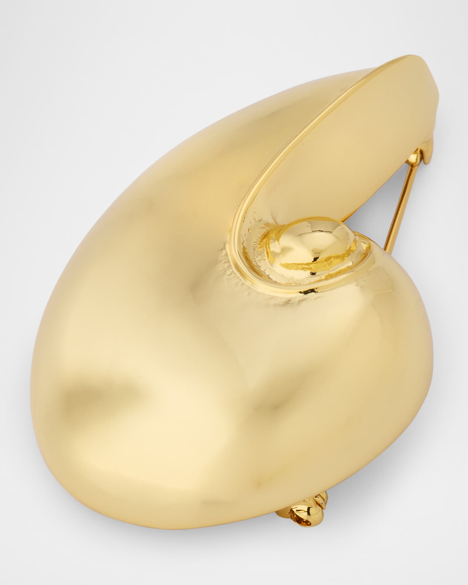 Kenneth Jay Lane Golden Seashell Brooch | Neiman Marcus