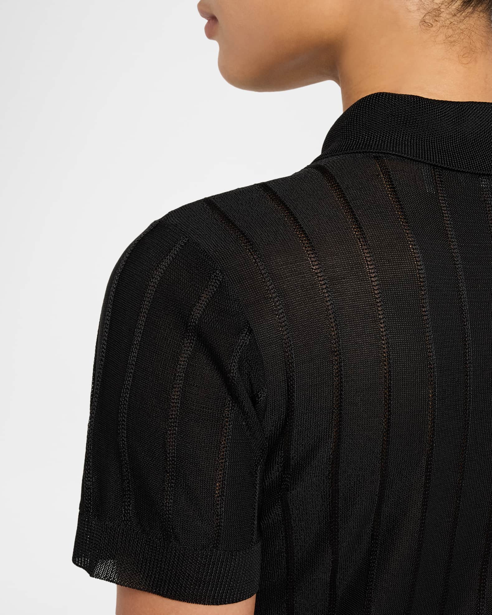 FRAME The Ribbed Polo Shirt | Neiman Marcus
